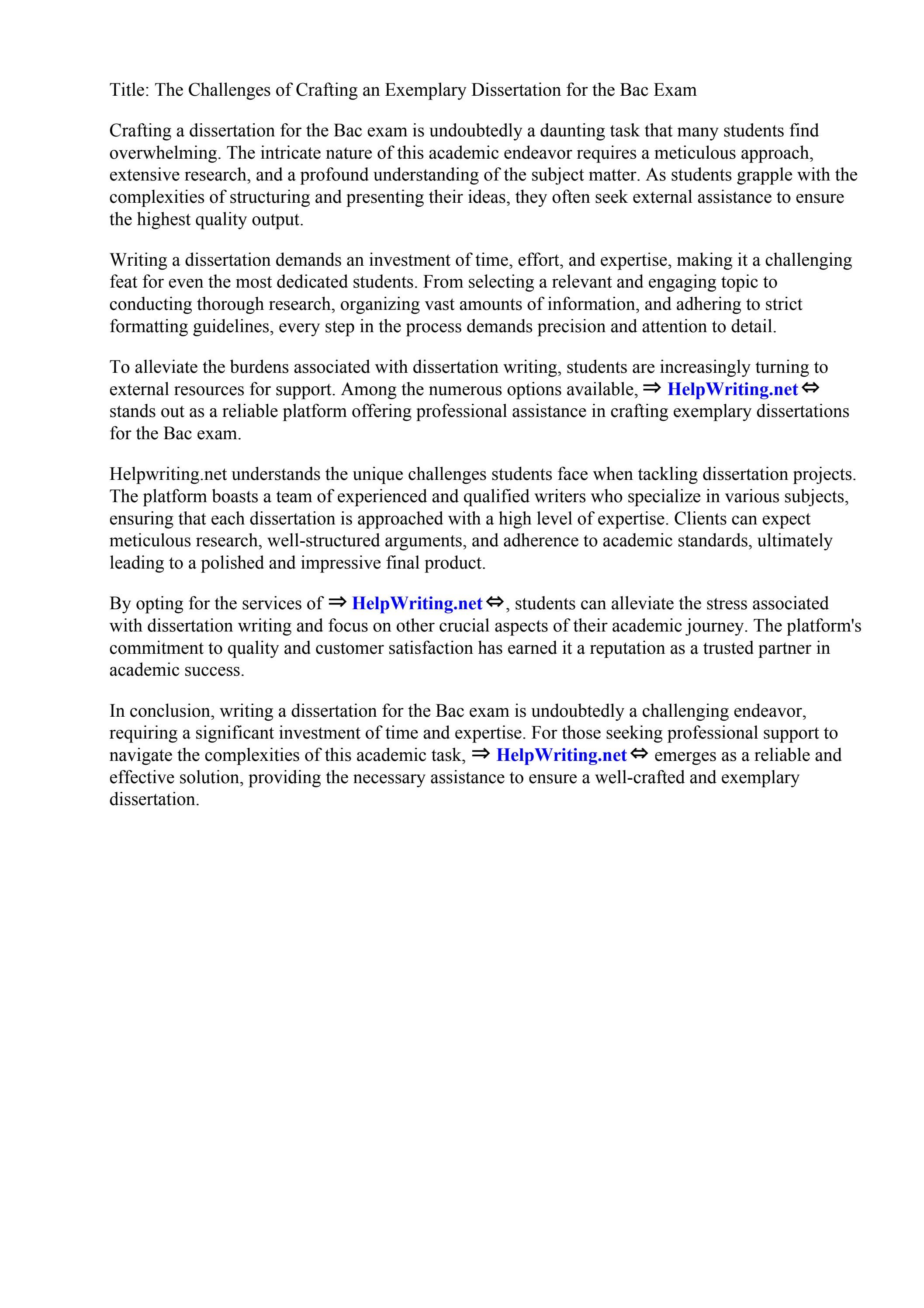 Exemple De Dissertation Au Bac by Samantha Hogue - Issuu