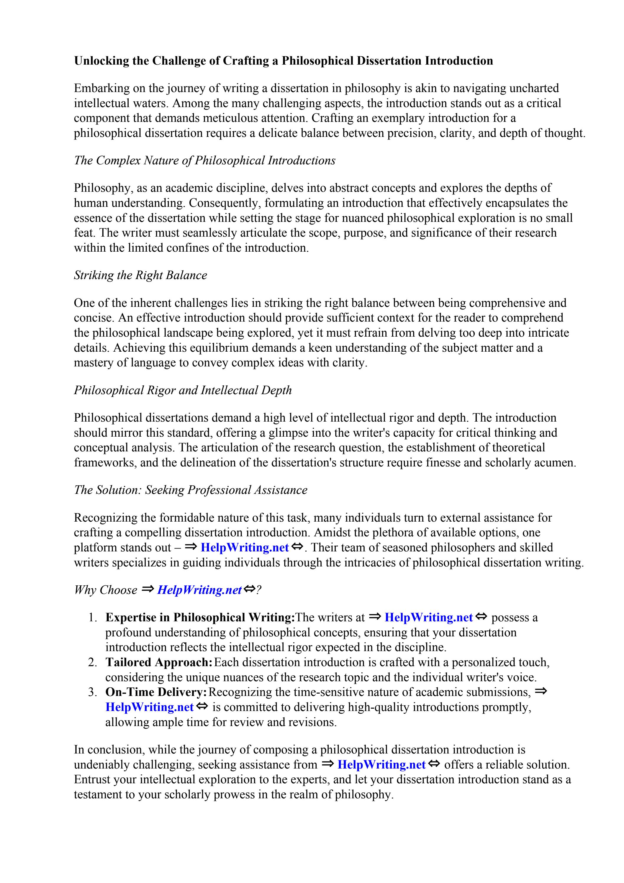 Exemple Dintroduction Dune Dissertation De Philosophie by Diana ...