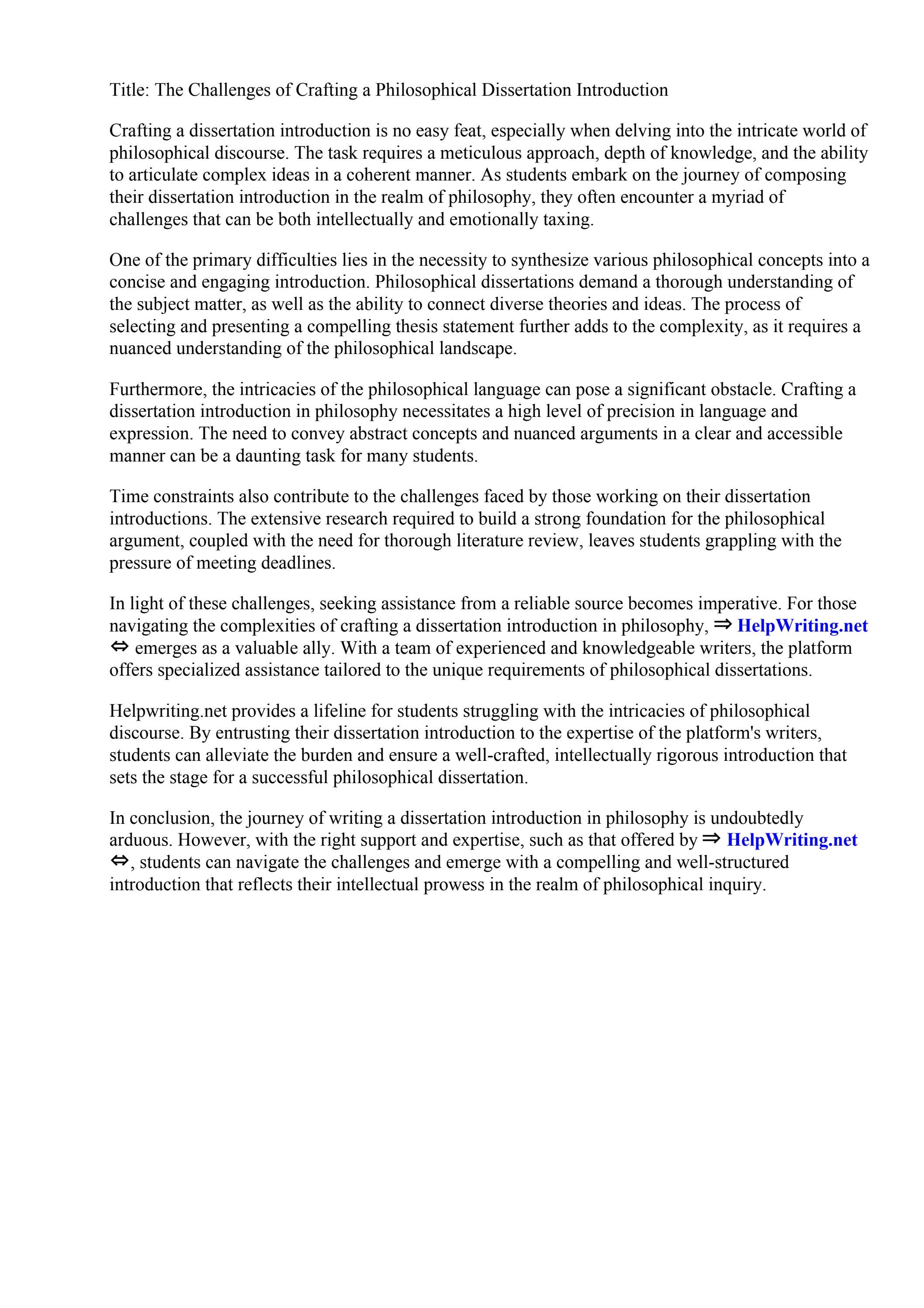Exemple Intro Dissertation Philosophie by Heather Williams - Issuu