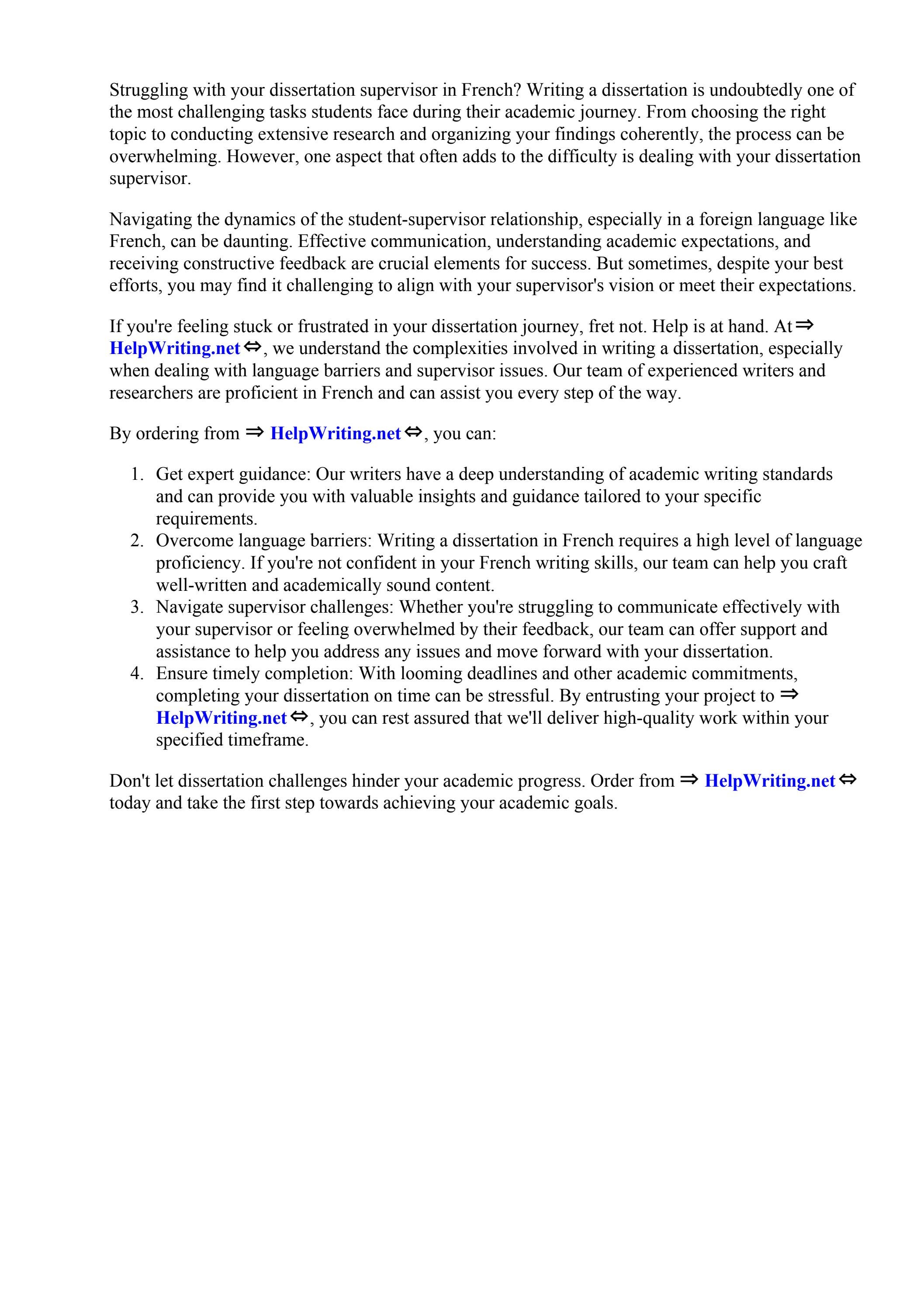 Dissertation Supervisor In French by Suzanne Raney - Issuu