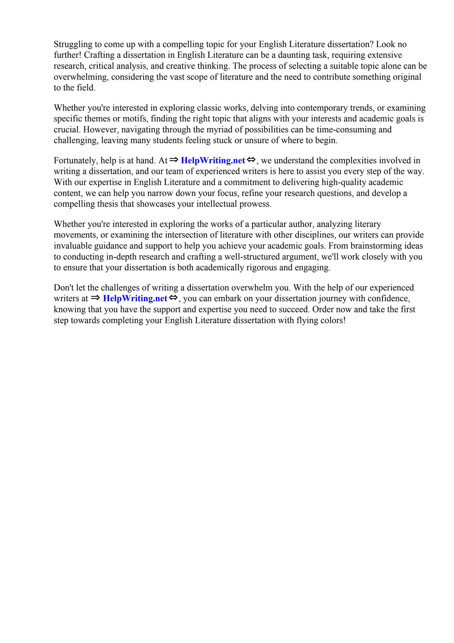 English Literature Dissertation Topic Ideas by Amrita Curtis - Issuu