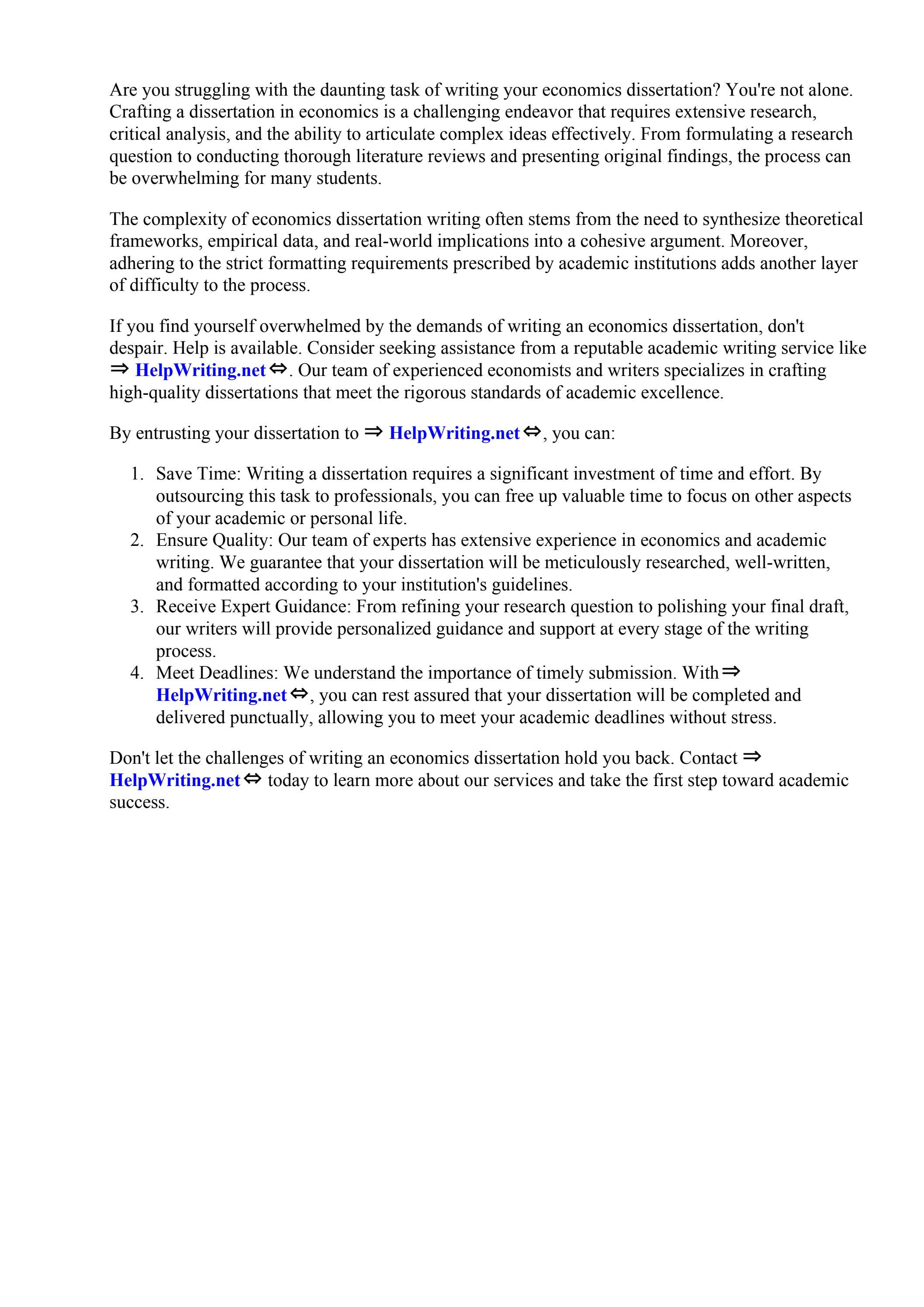 Economics Dissertation Format by Erin Watters - Issuu