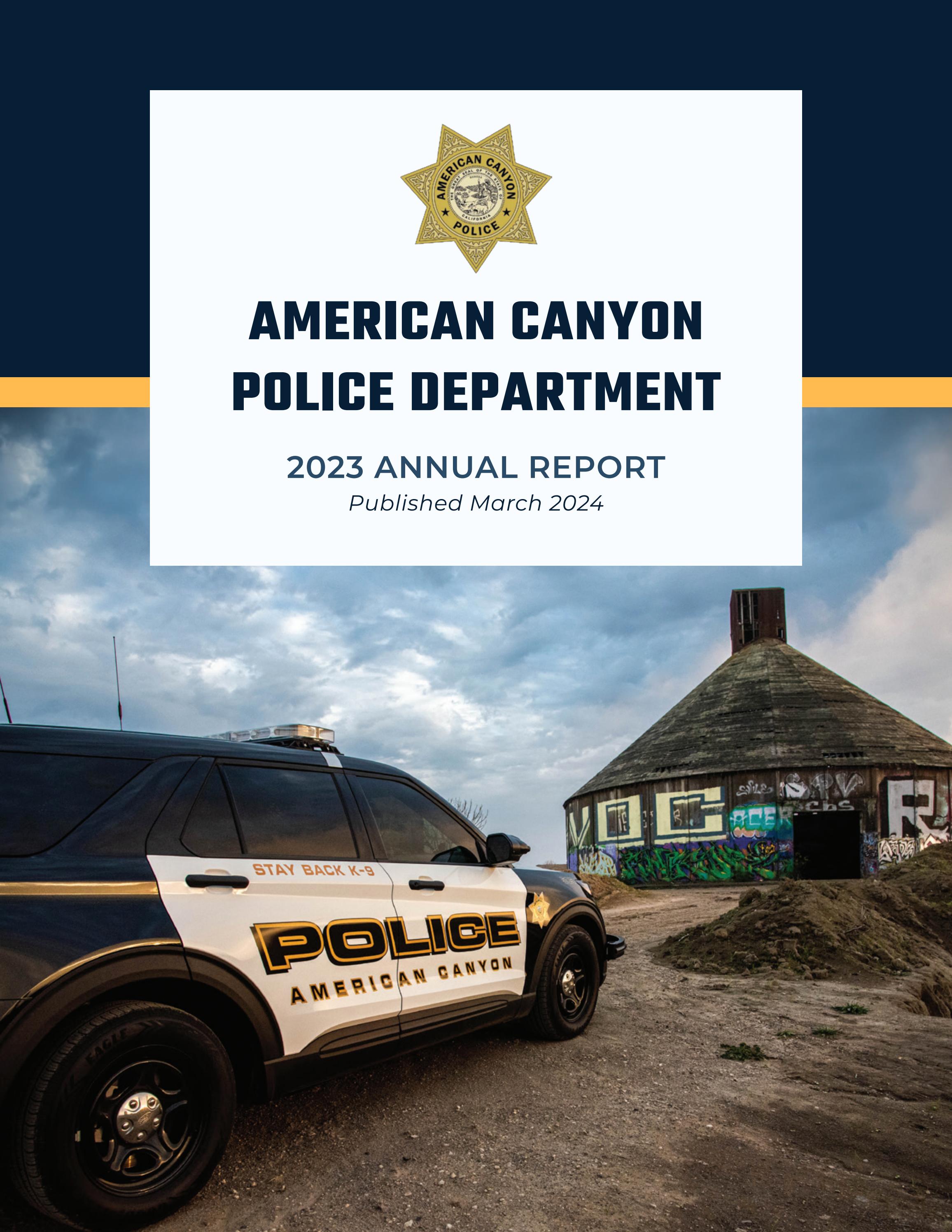 2023 ACPD Annual Report by City of American Canyon - Issuu