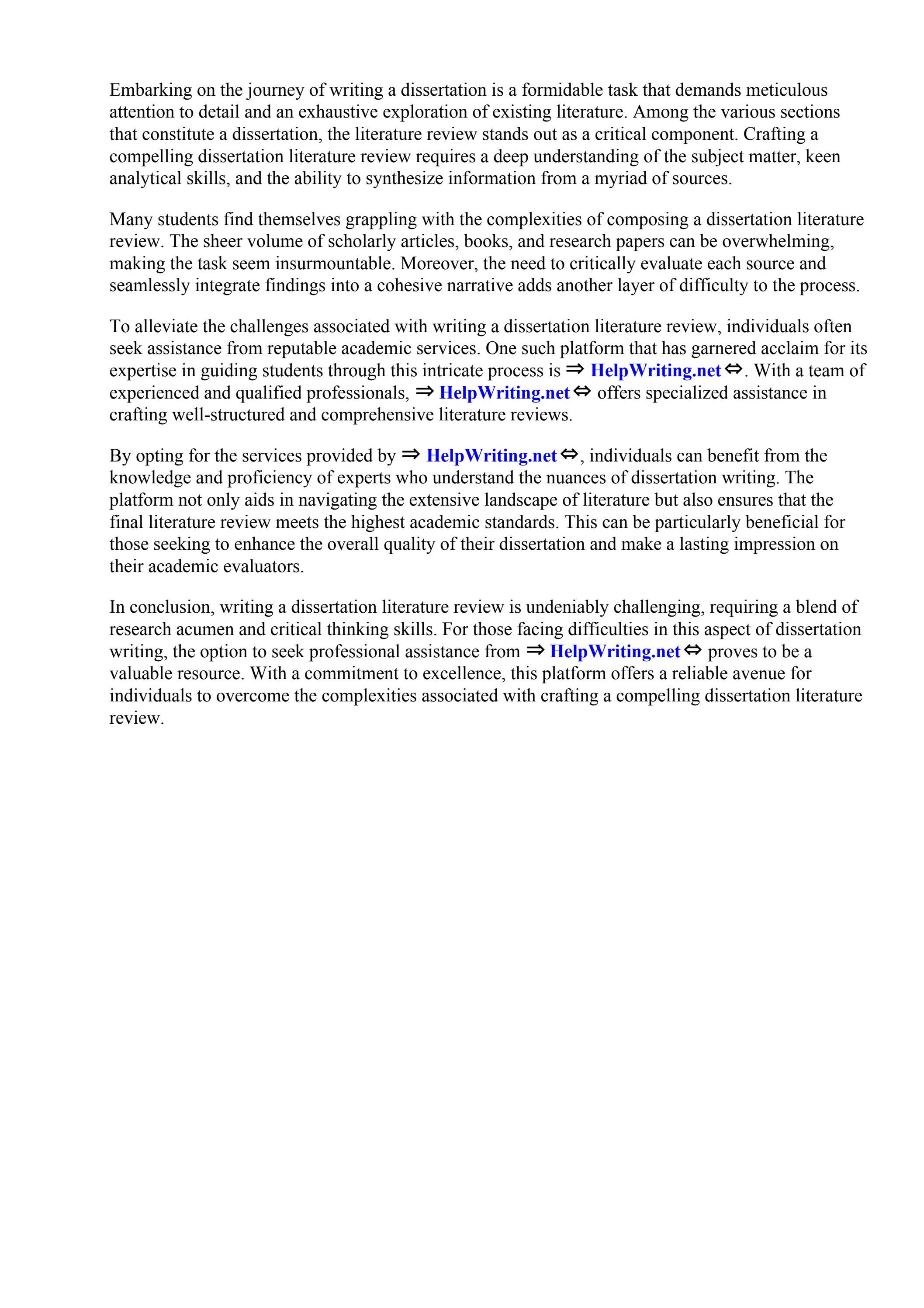 How To Write A Good Dissertation Literature Review by Kellie Santos - Issuu