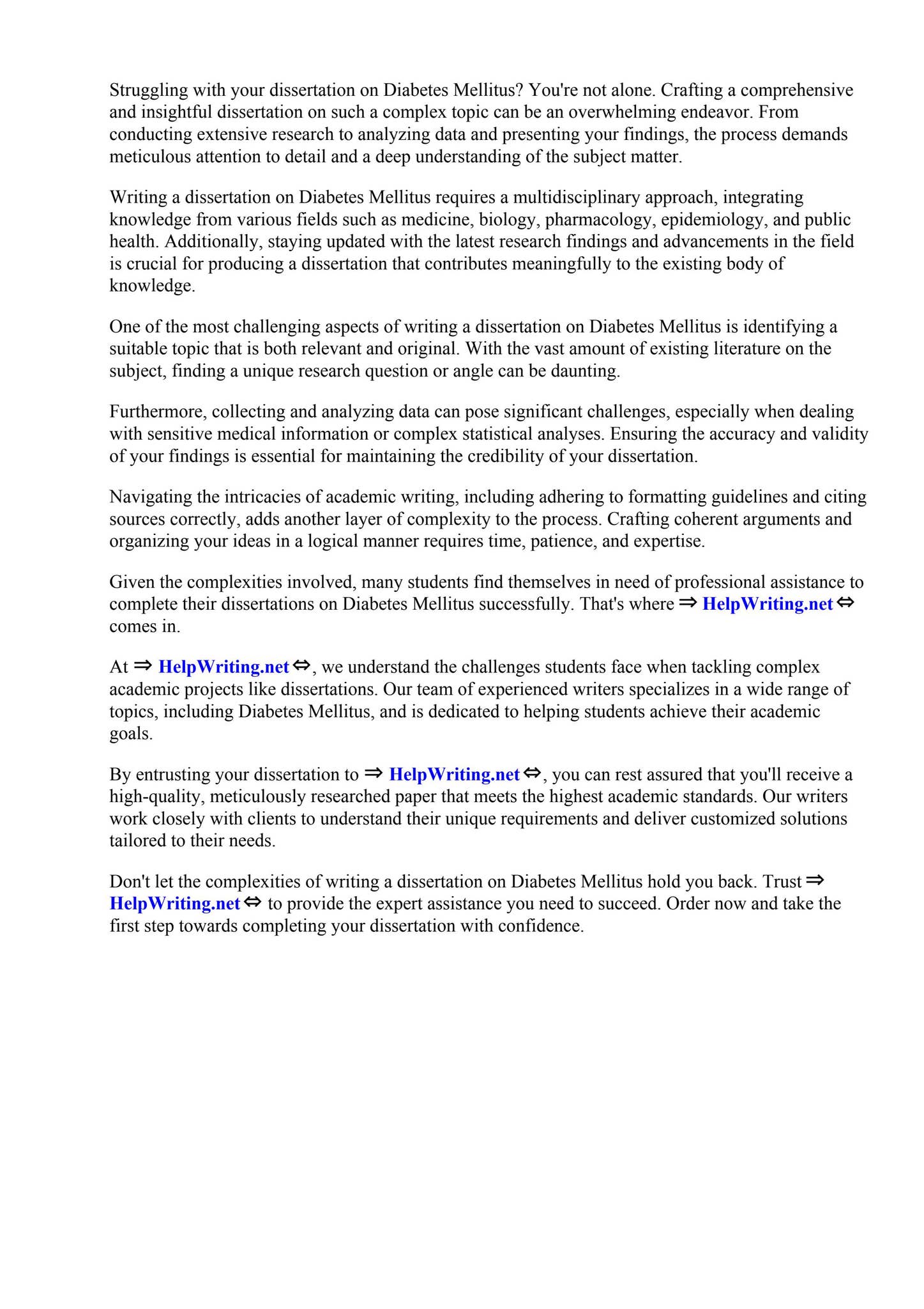 Dissertation Topics In Diabetes Mellitus by Amy Bolinger - Issuu