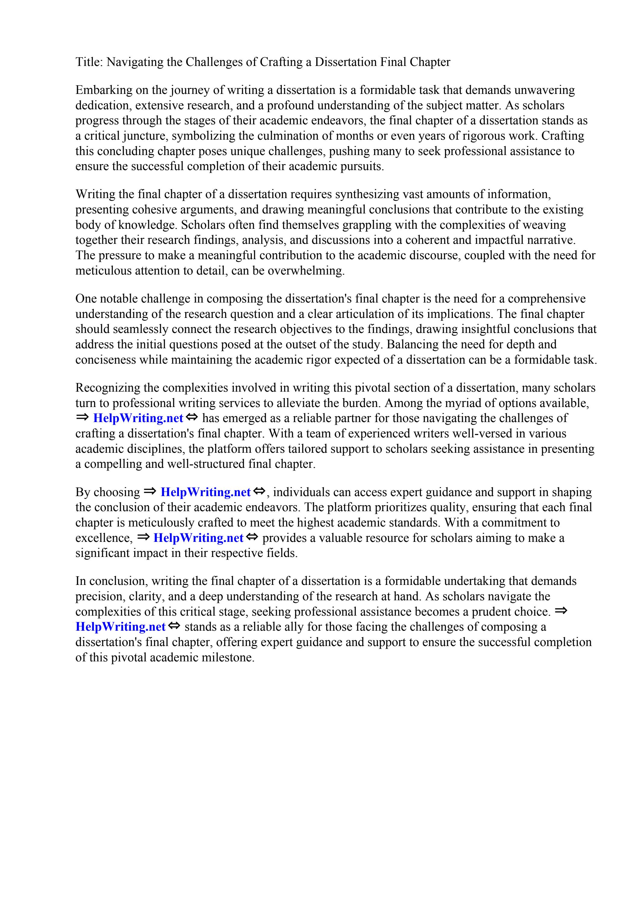 Dissertation Final Chapter by Kandi Hawkins - Issuu