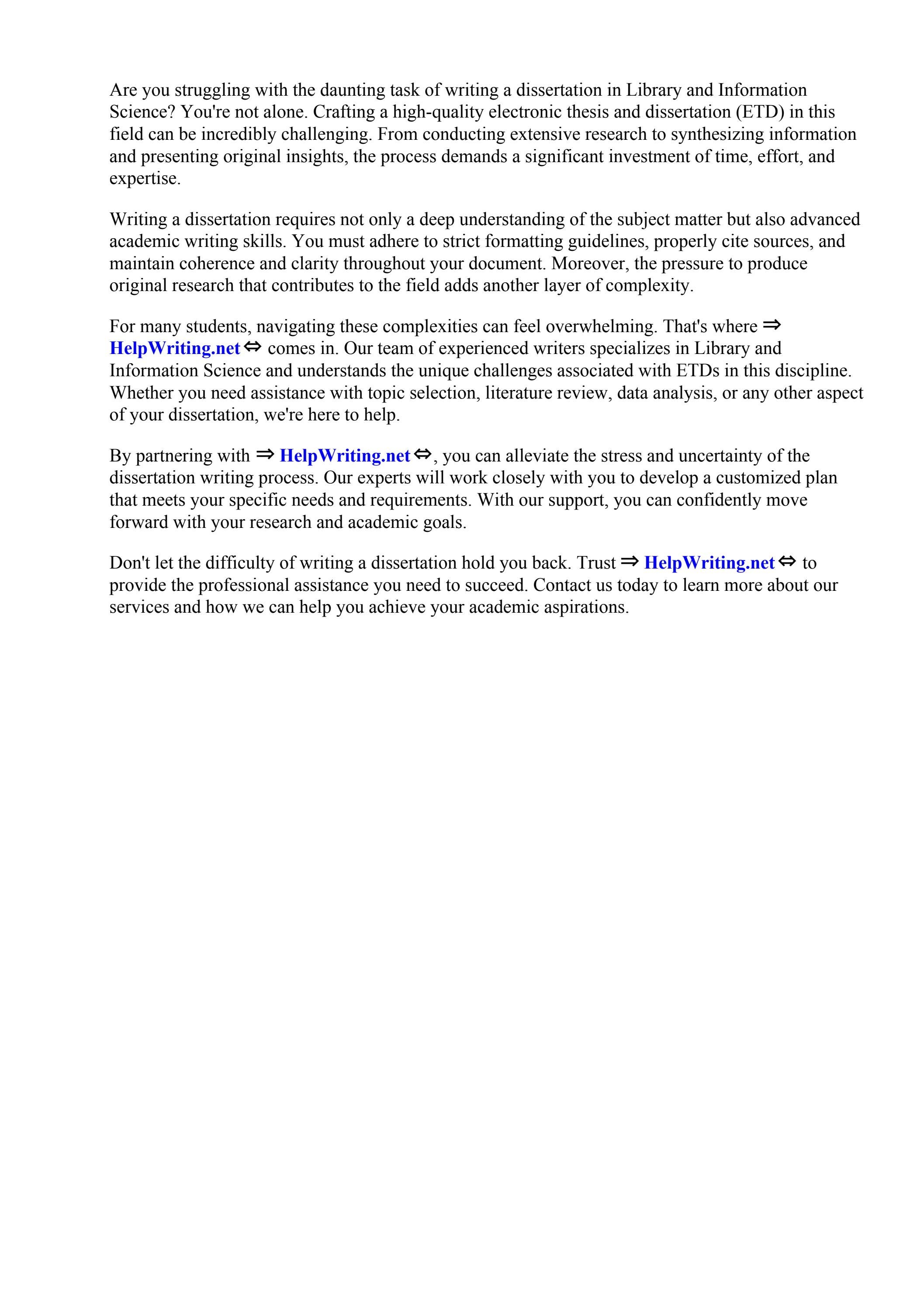 Electronic Thesis And Dissertation In Library And Information Science by Diana Haeffner - Issuu