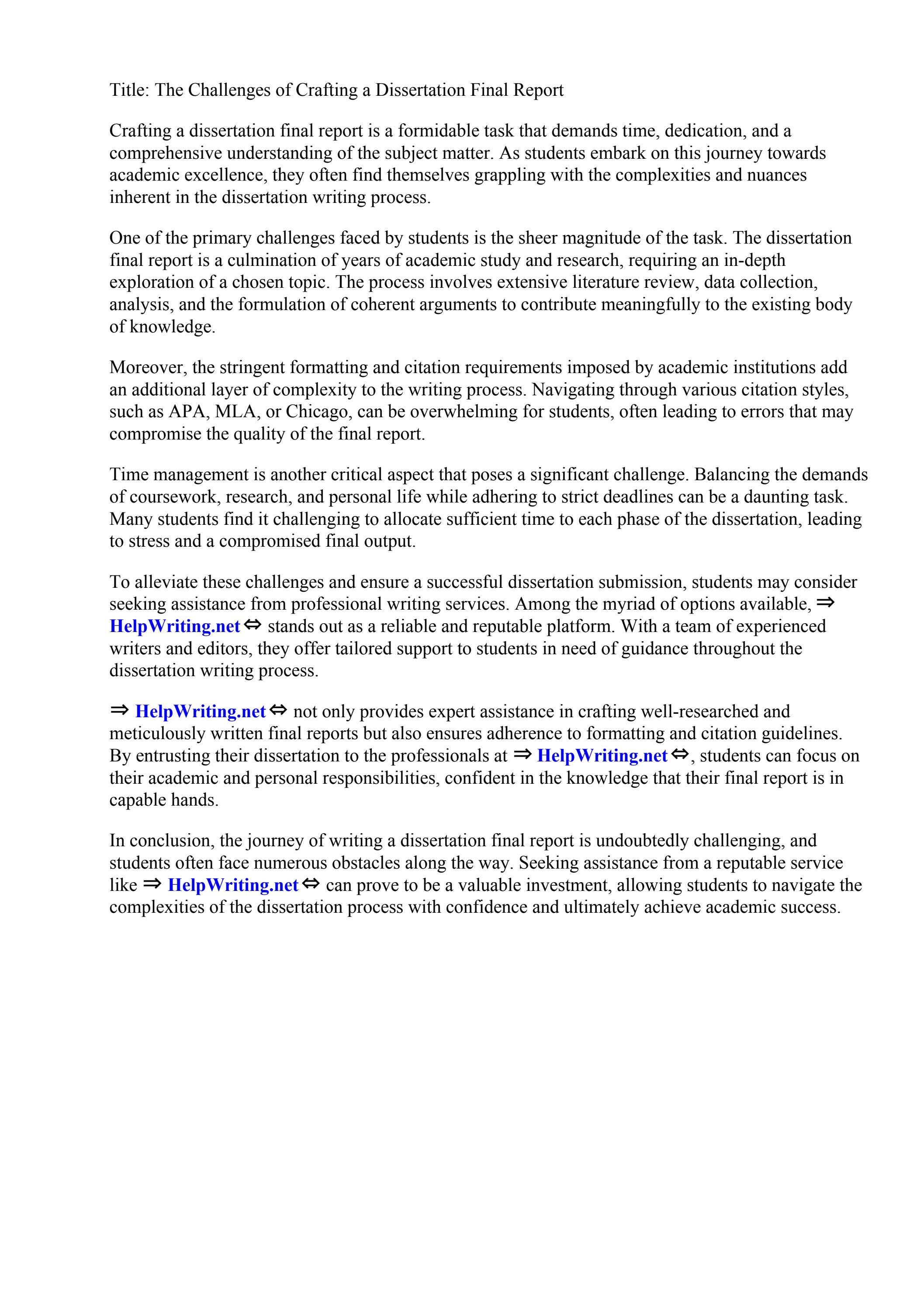 Dissertation Final Report by Robyn Ball - Issuu