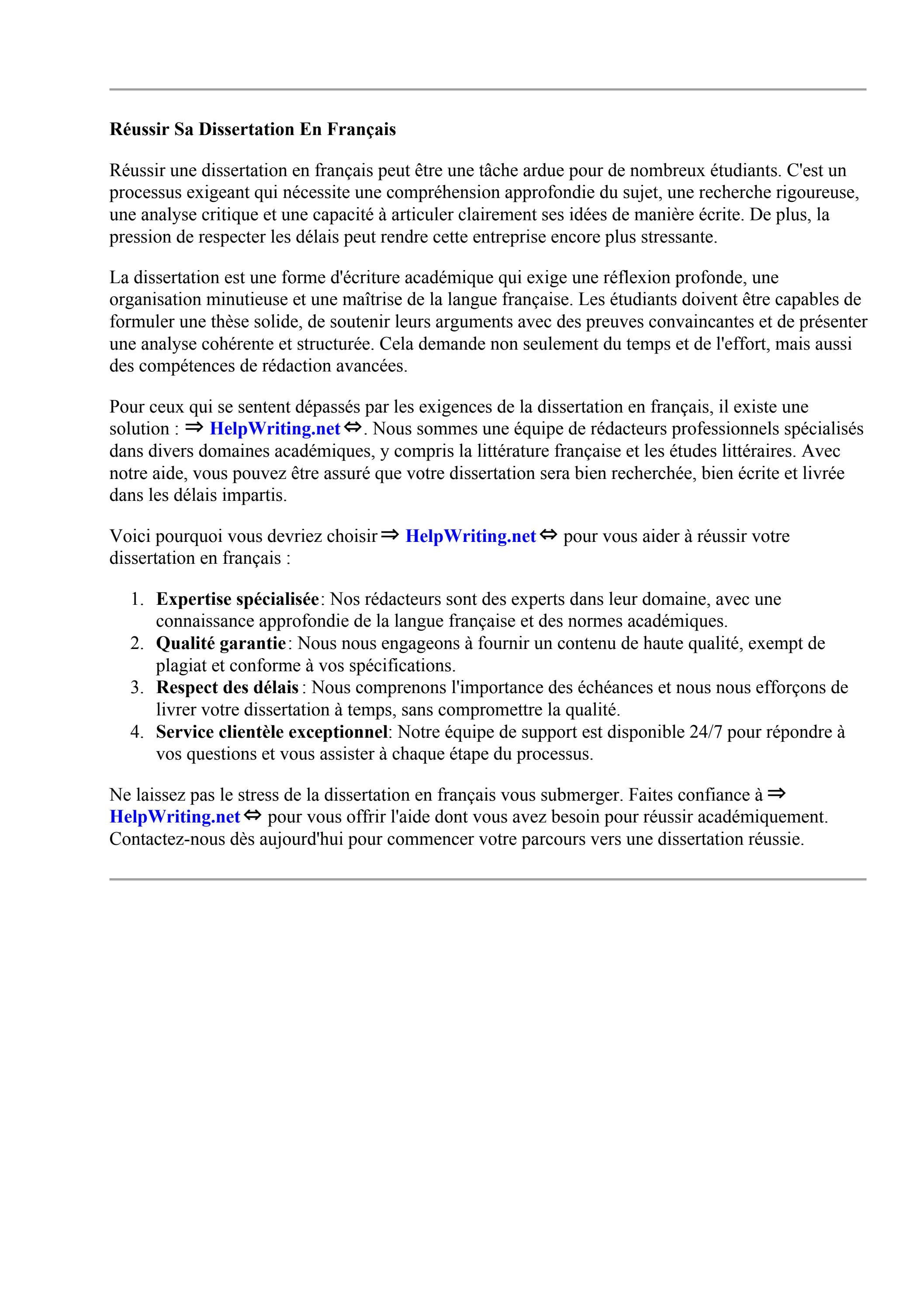 Reussir Sa Dissertation En Francais by Diana Haeffner - Issuu