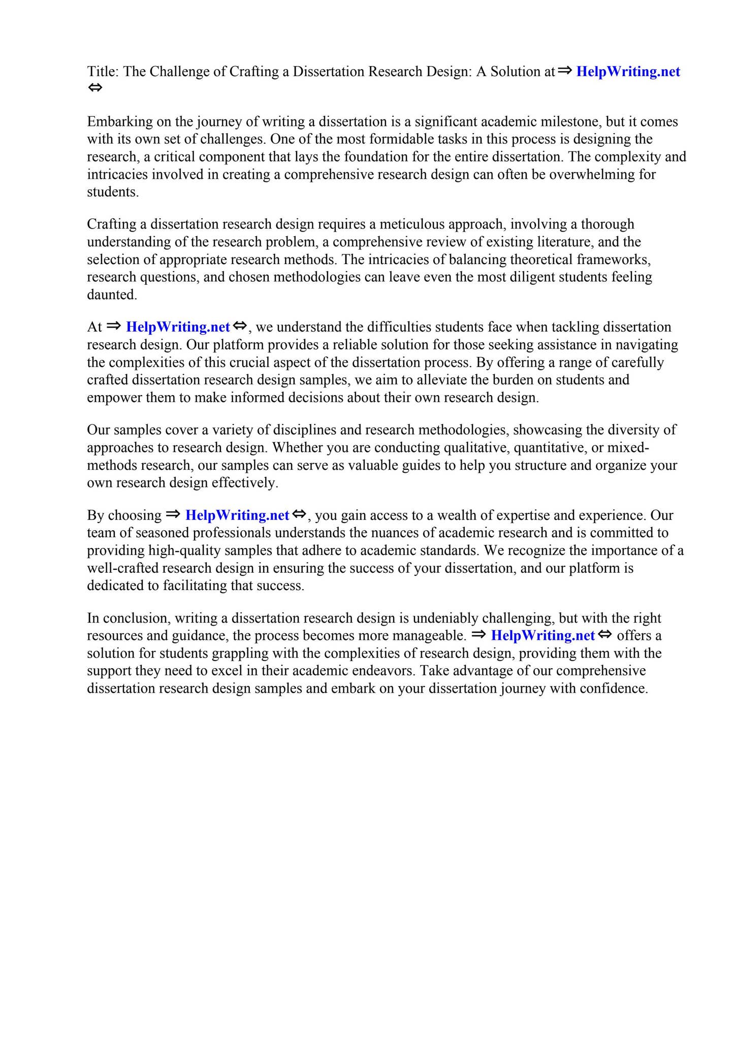 Dissertation Research Design Sample by Nicole Hall - Issuu