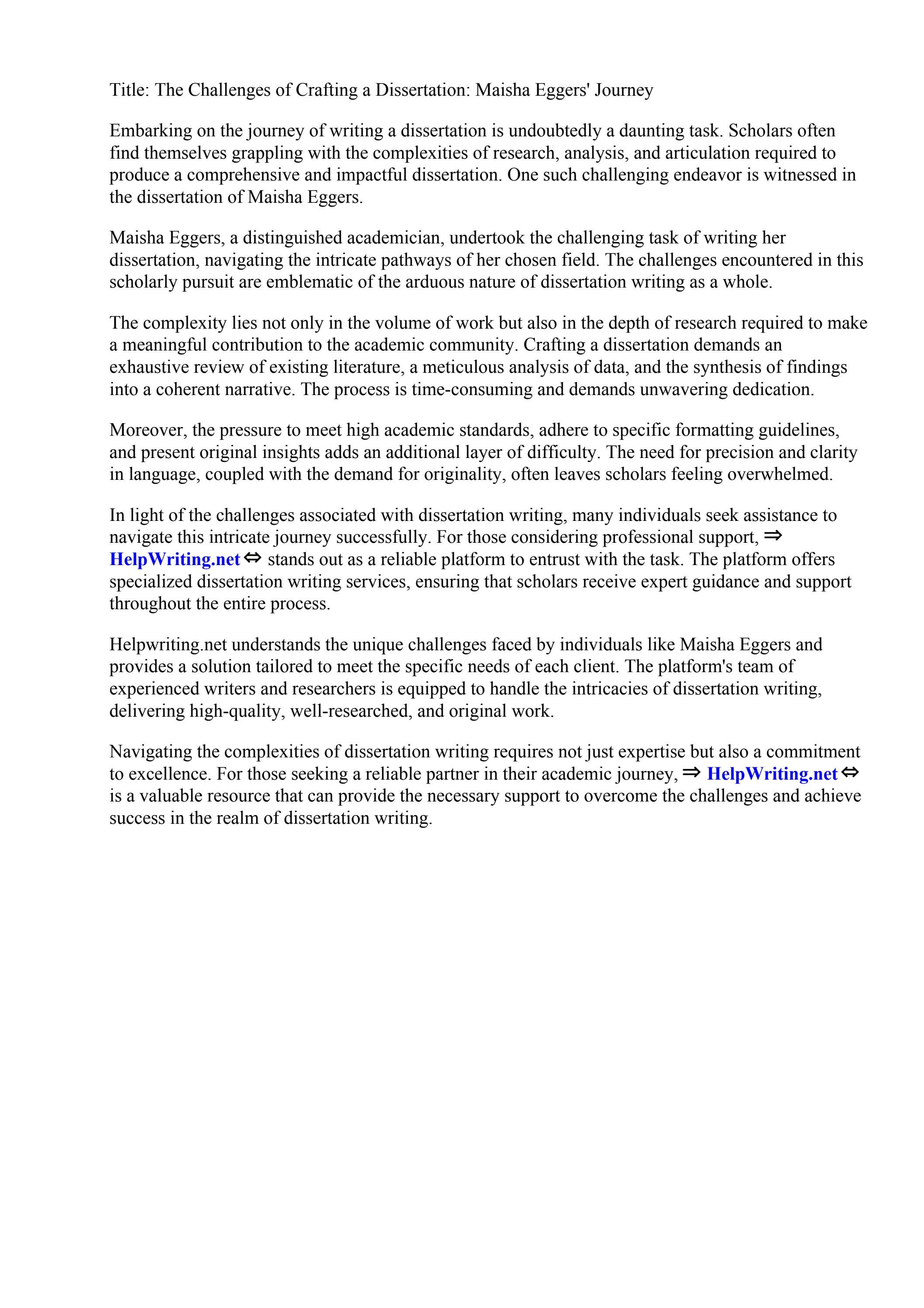Maisha Eggers Dissertation by Ashley Autry - Issuu