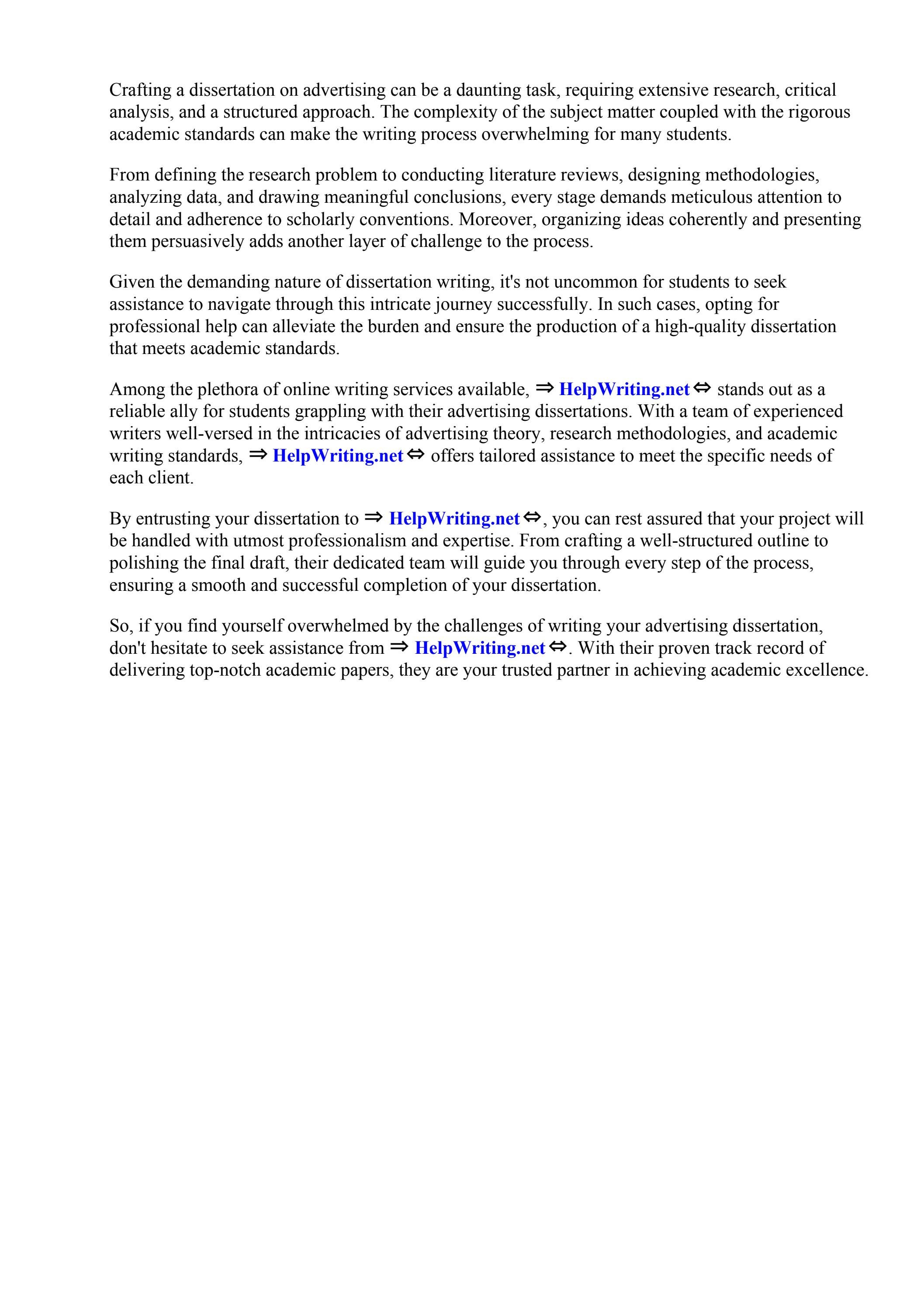 Advertising Dissertation Structure by Autumn Moore - Issuu