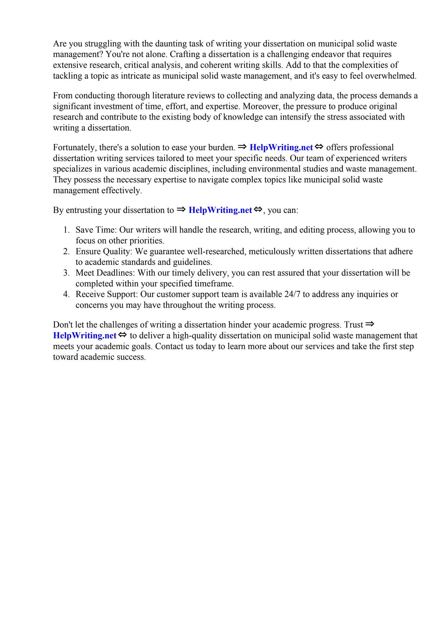 Dissertation On Municipal Solid Waste Management by Heather Jiang - Issuu