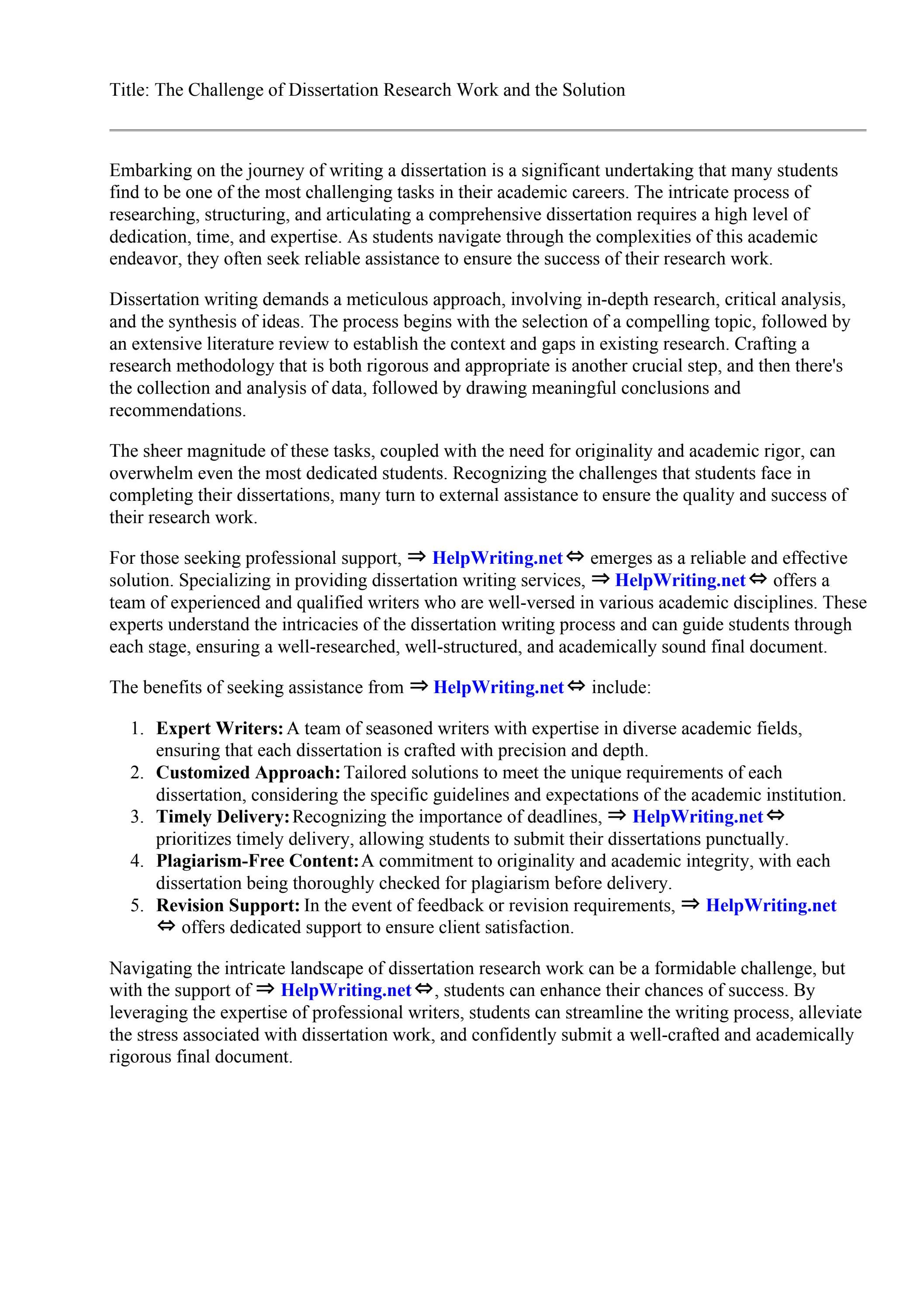 Dissertation Research Work by Heidi Eilers - Issuu