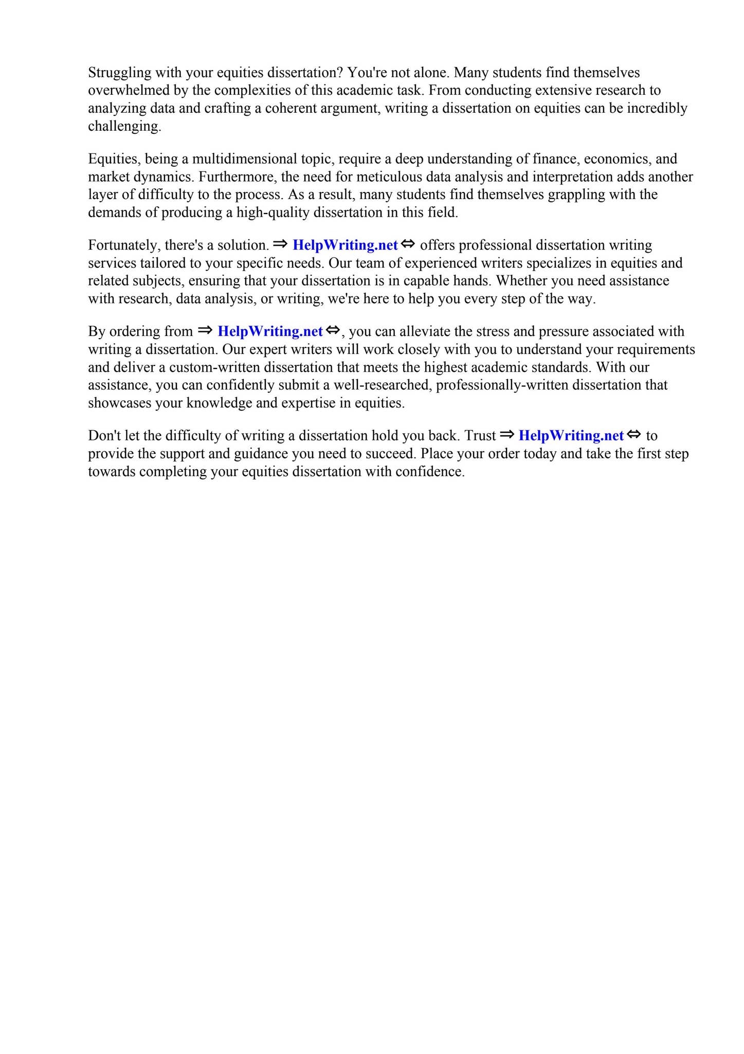 Equities Dissertation by Brittany Cain - Issuu