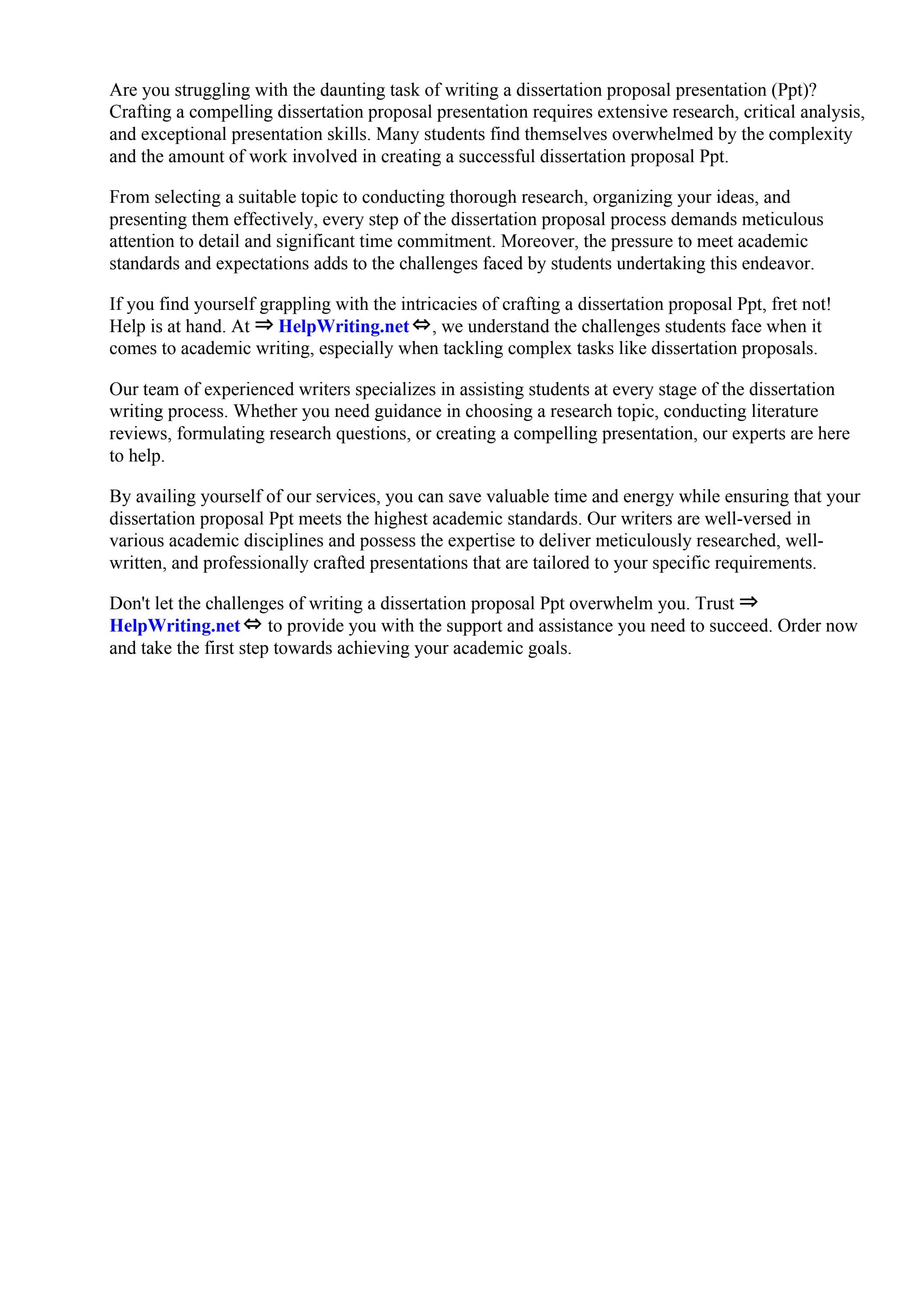 Sample Dissertation Proposal Ppt by Sherese Zamora - Issuu