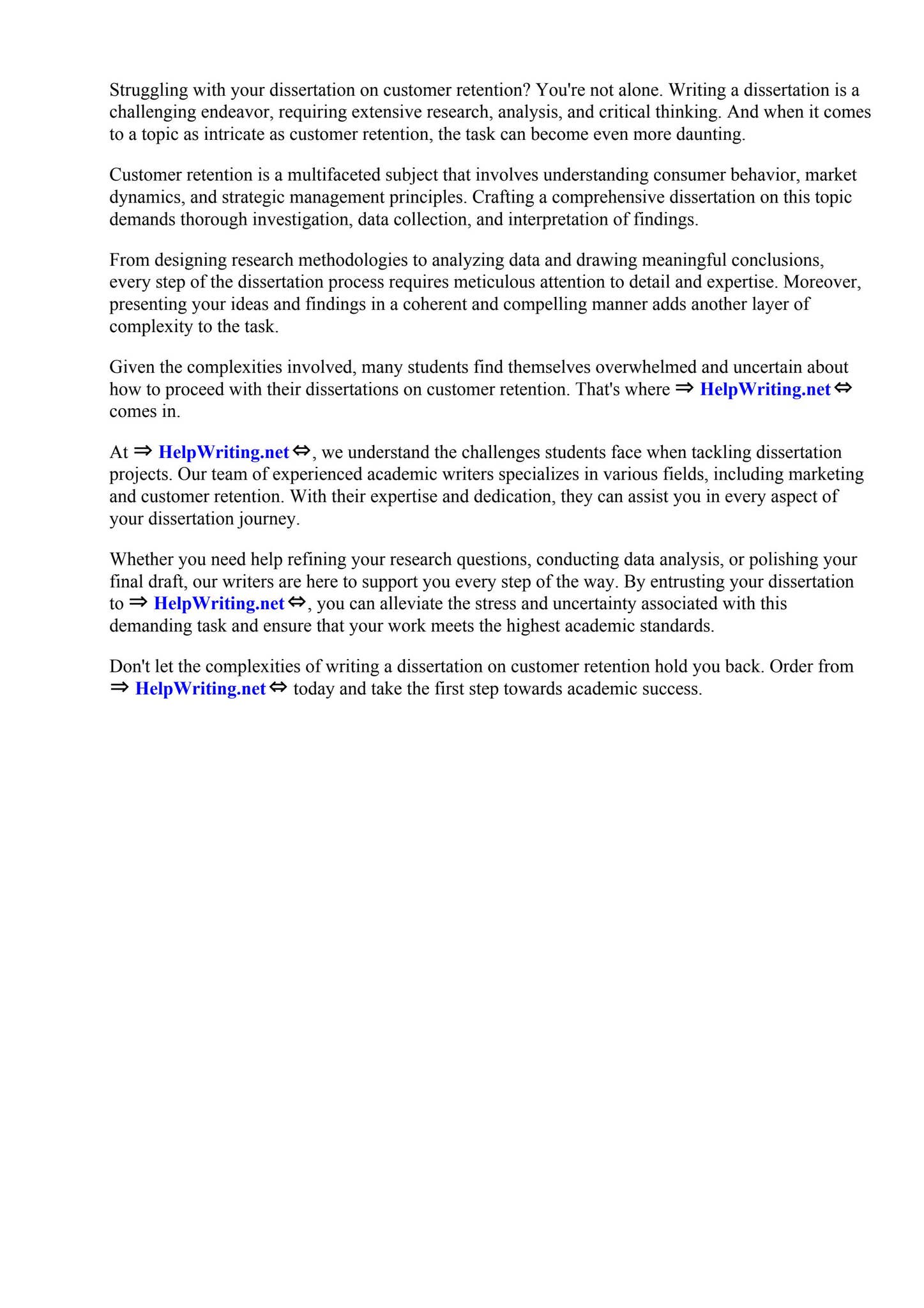 Dissertation On Customer Retention by Susan Coleman - Issuu