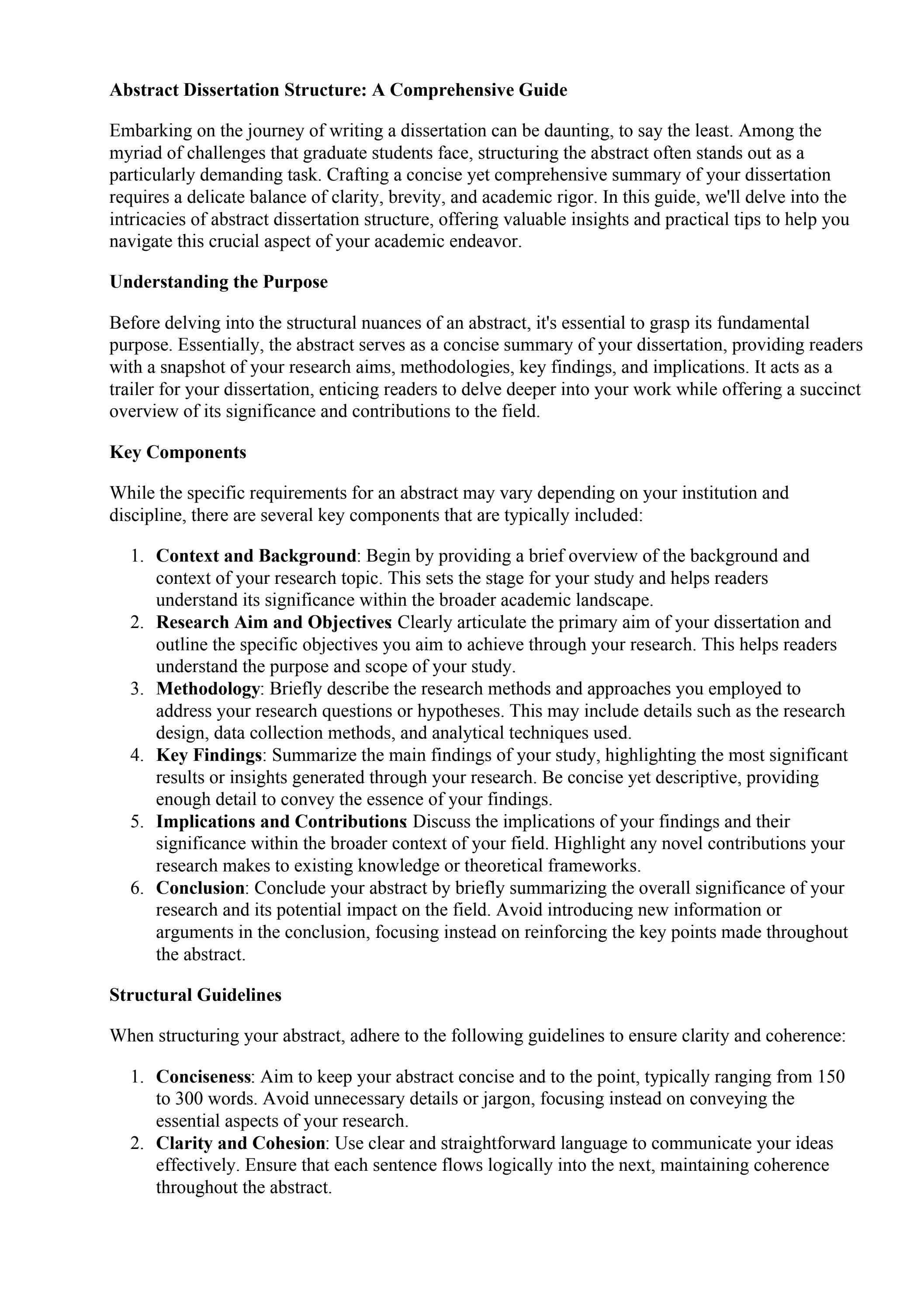 Abstract Dissertation Structure by Jenna Johnson - Issuu