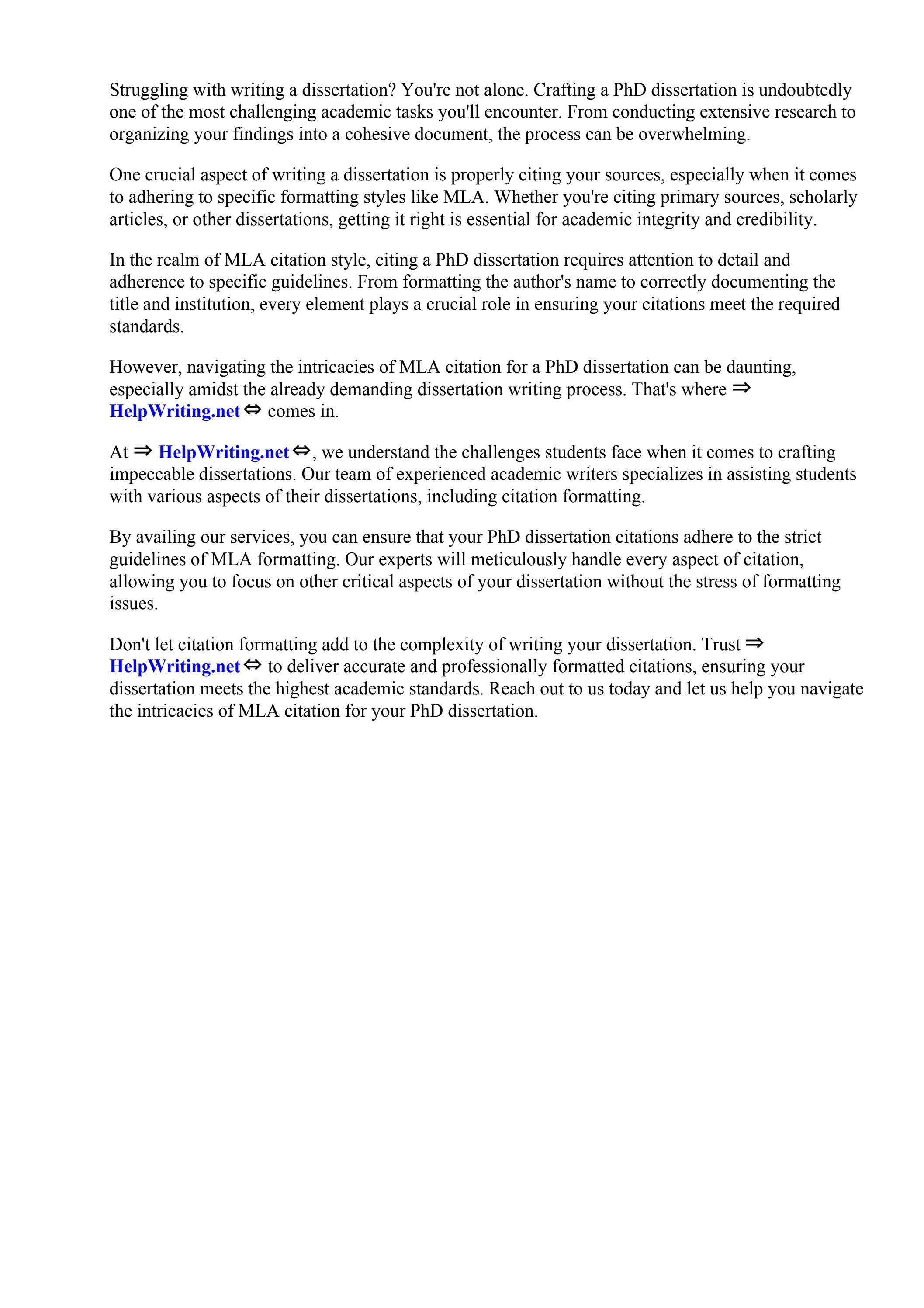 How To Cite A Phd Dissertation Mla by Carmen Ashworth - Issuu