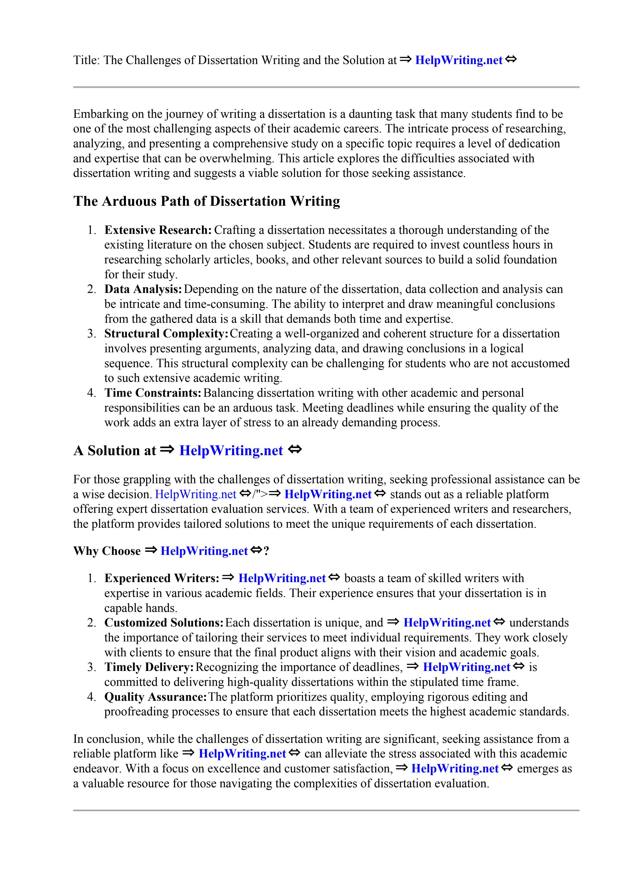 Dissertation Evaluation Example By Cassie Reynolds Issuu