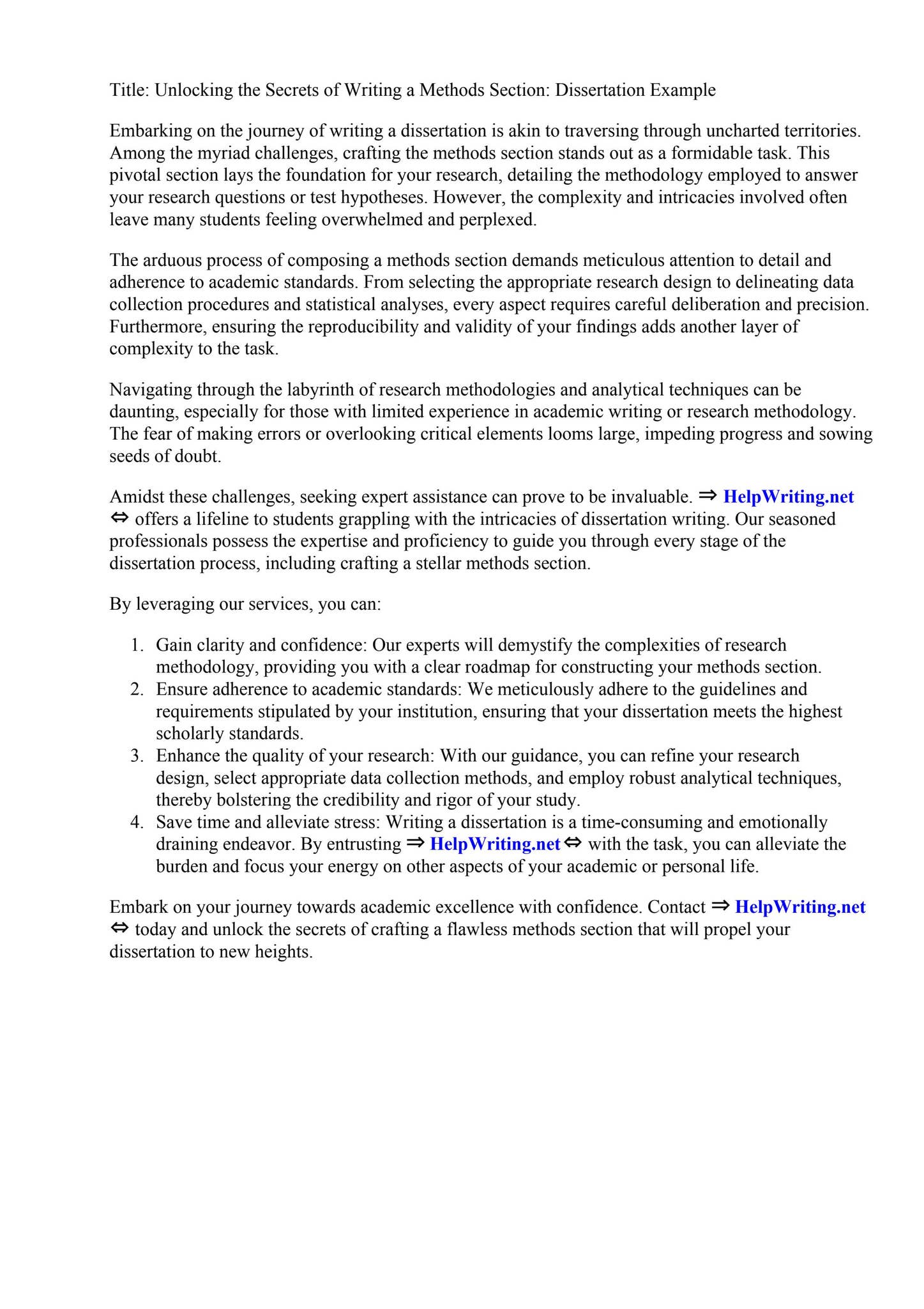 Methods Section Dissertation Example by Karen Keller - Issuu