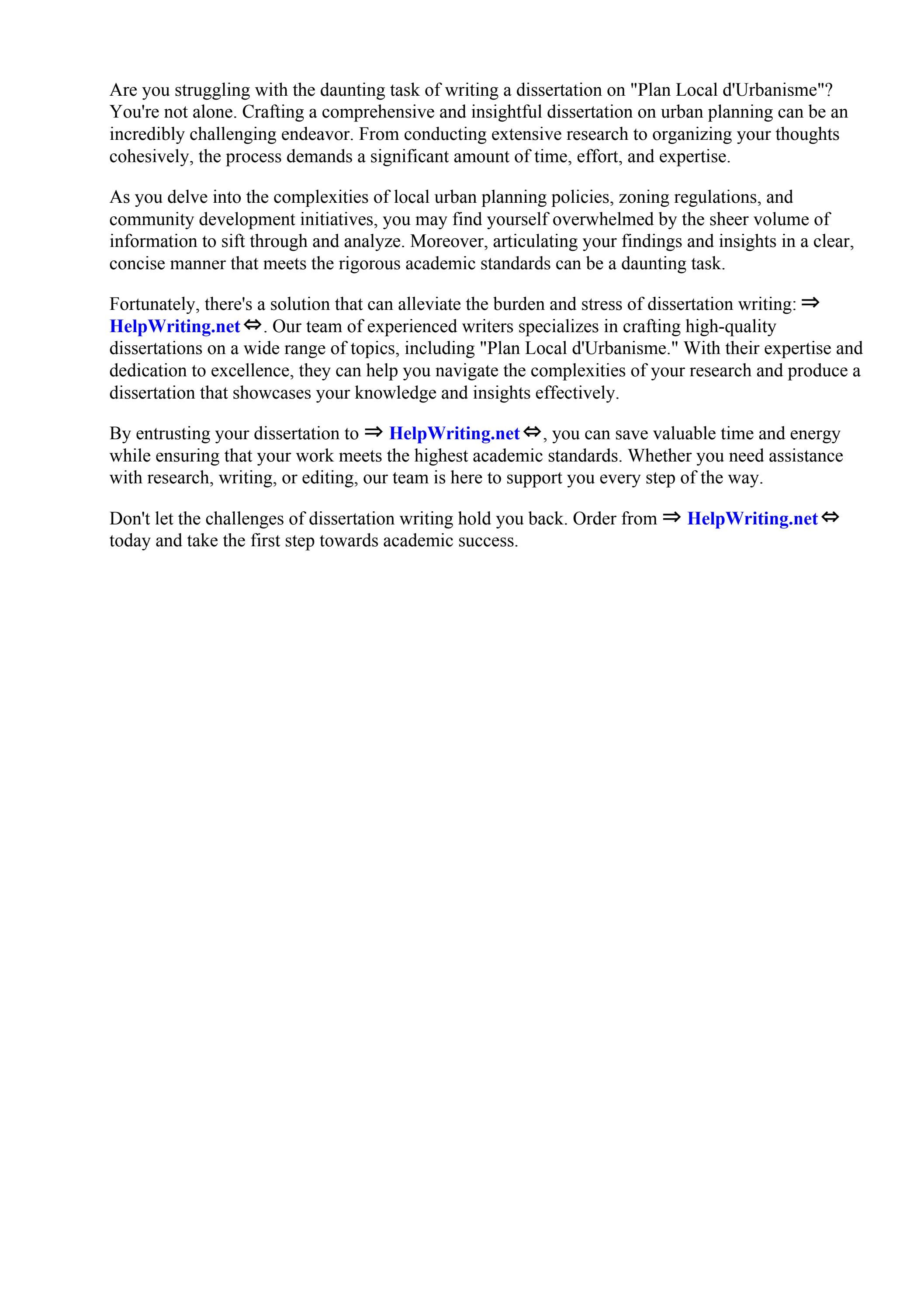 Dissertation Sur Le Plan Local Durbanisme By Kelly Martin Issuu