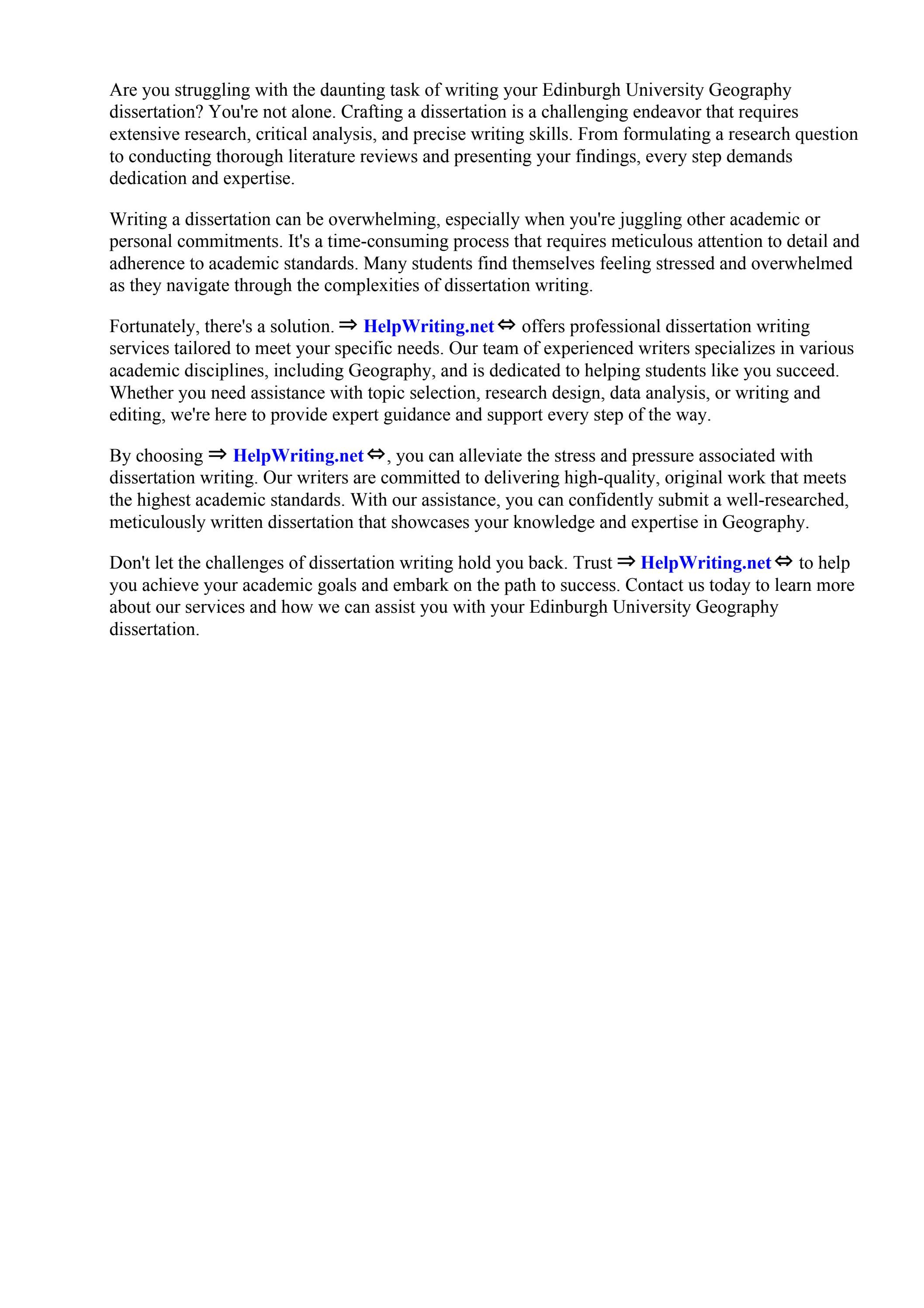 Edinburgh University Geography Dissertation by Karena Lee - Issuu