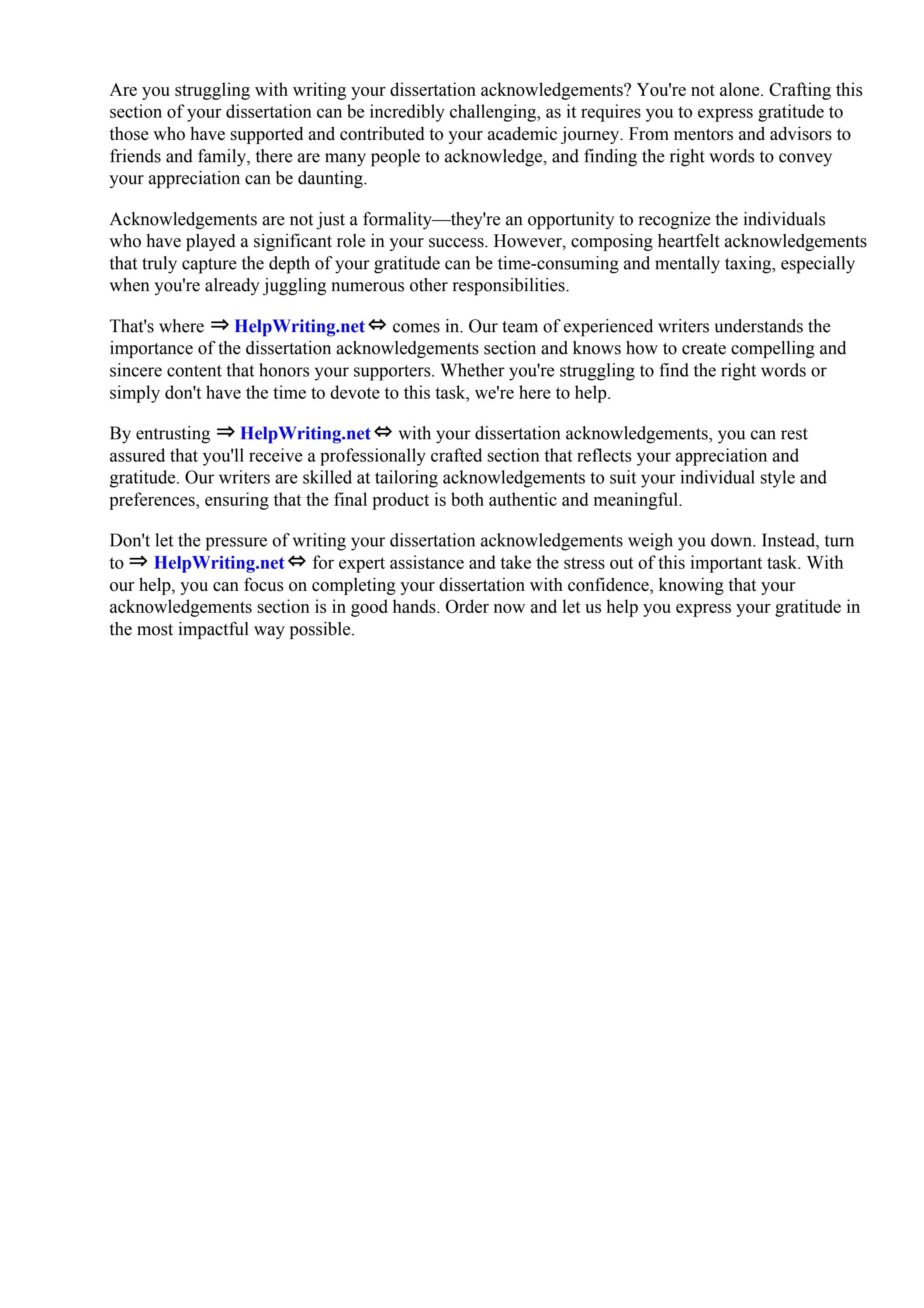 Example Dissertation Acknowledgements by Brittany Hohman - Issuu