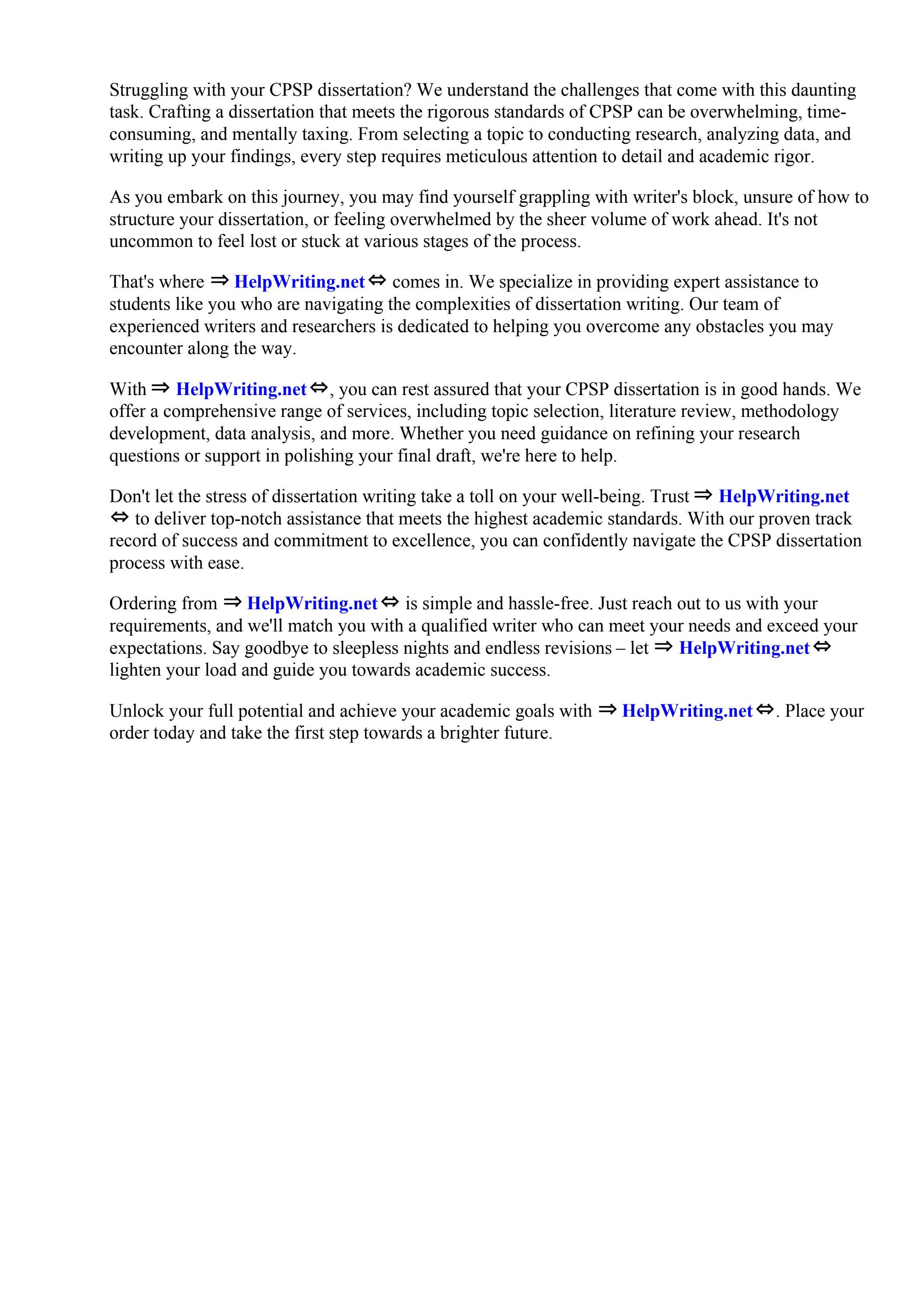 Cpsp Dissertation Checklist by Teresa Smith - Issuu