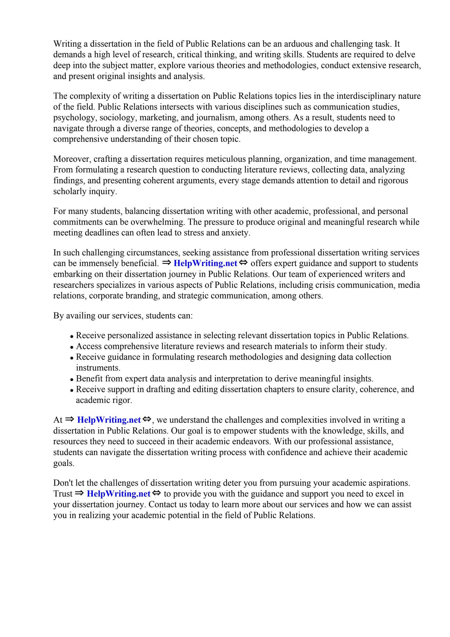 Dissertation Topics Public Relations by Emily Dunn - Issuu