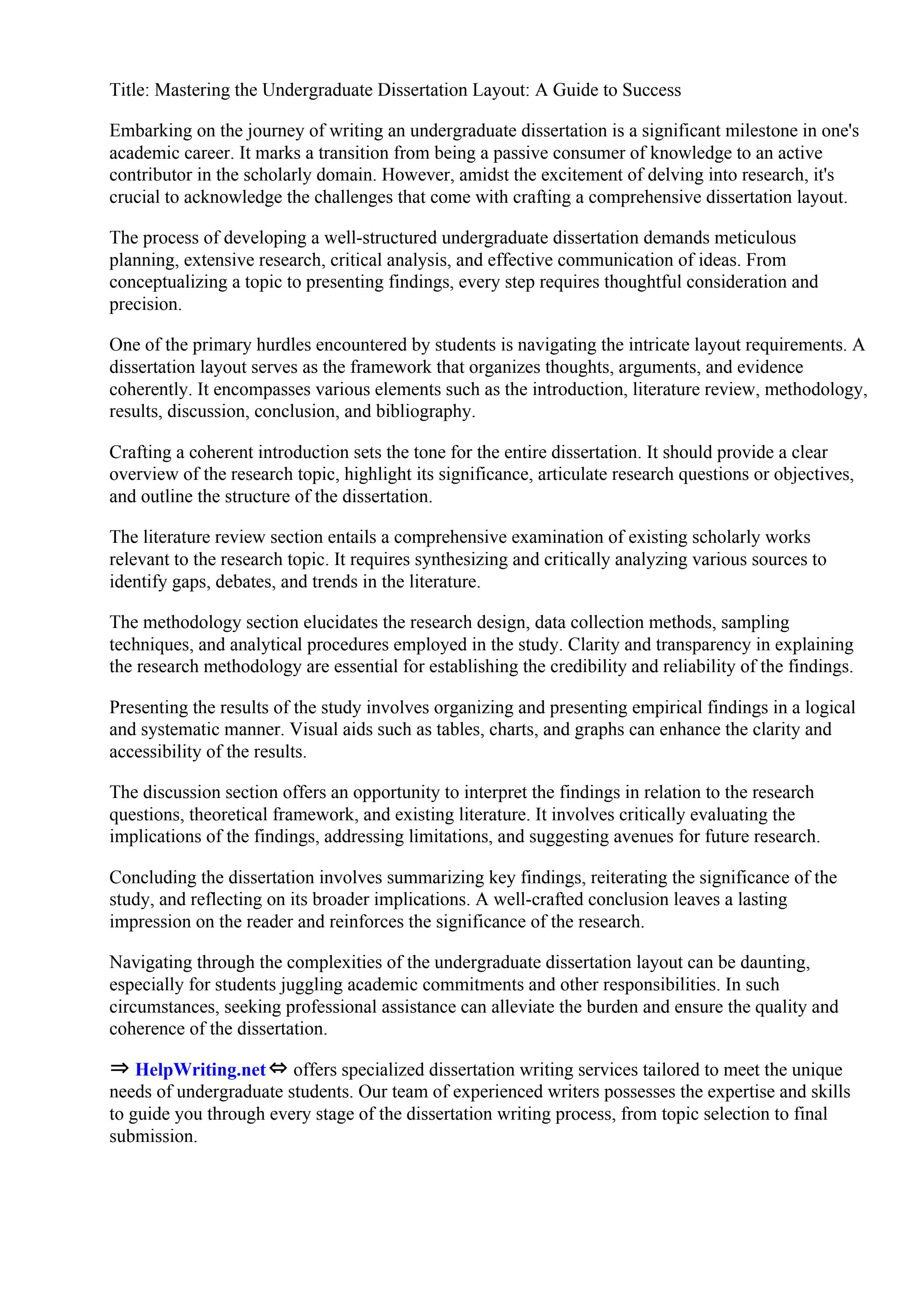 Undergraduate Dissertation Layout by Betsy Craven - Issuu
