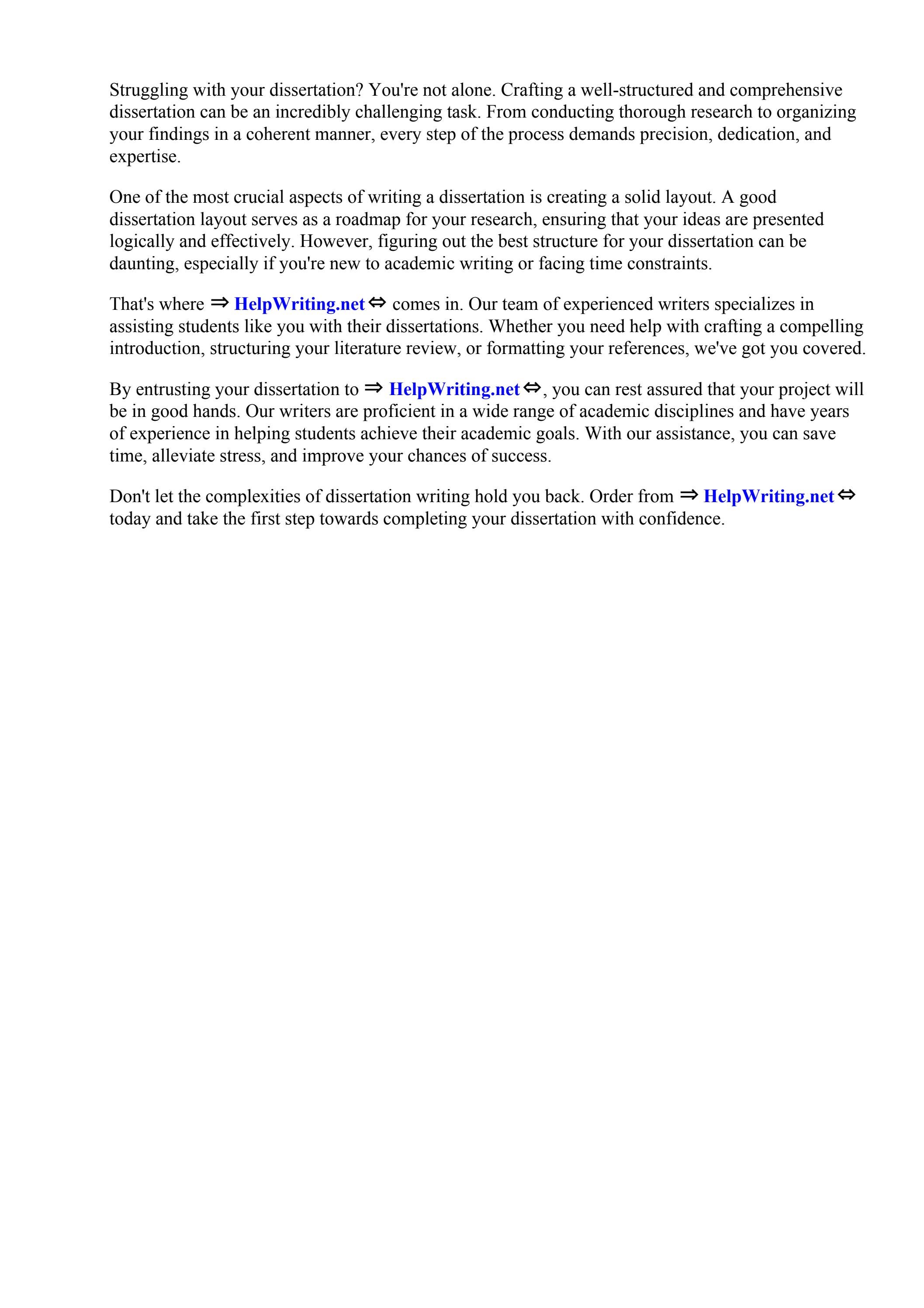 Example Of A Good Dissertation Layout by Melissa Evans - Issuu