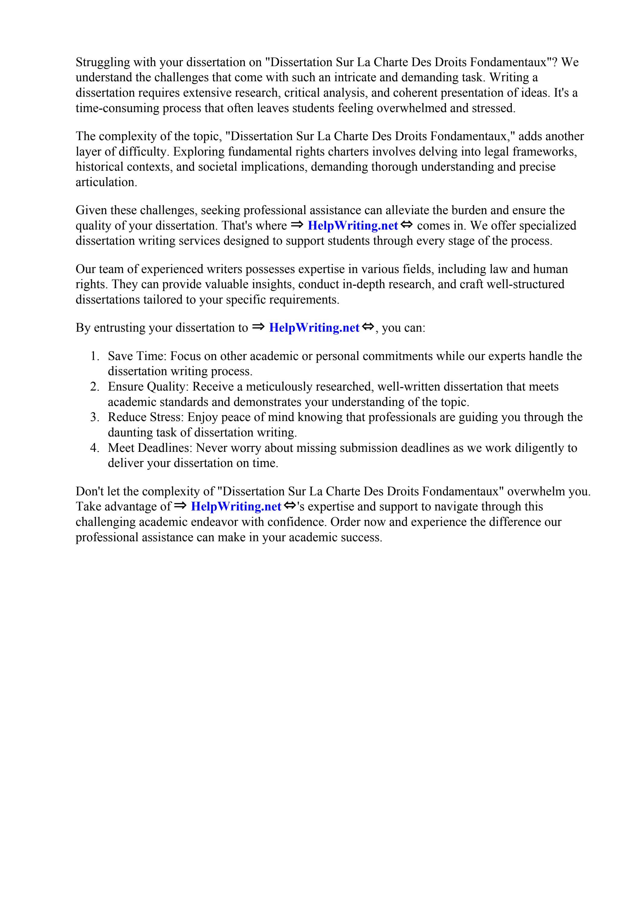 Dissertation Sur La Charte Des Droits Fondamentaux by Tonya Mallory - Issuu