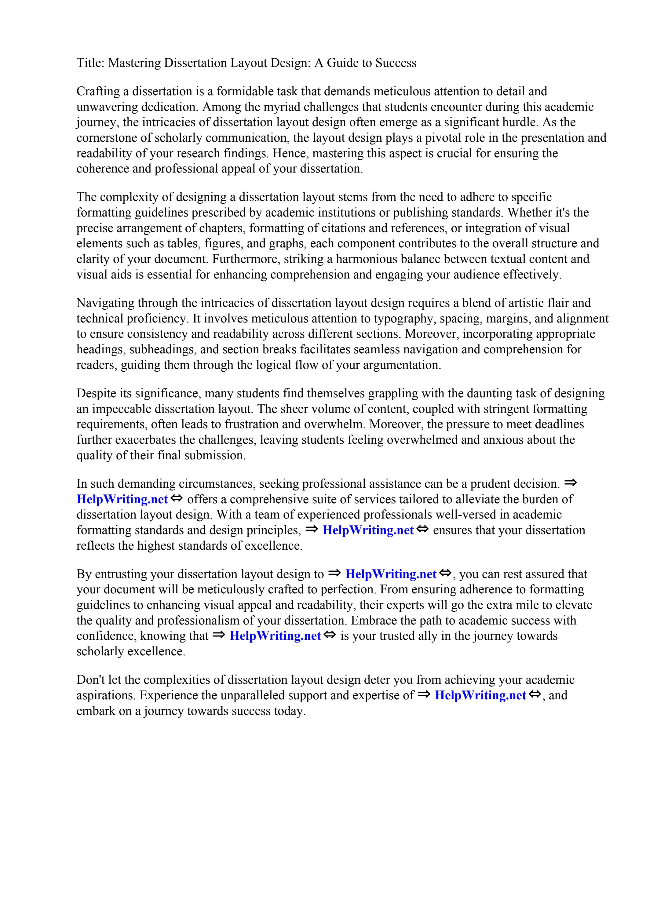 Dissertation Layout Design by Jackie Mallinder - Issuu