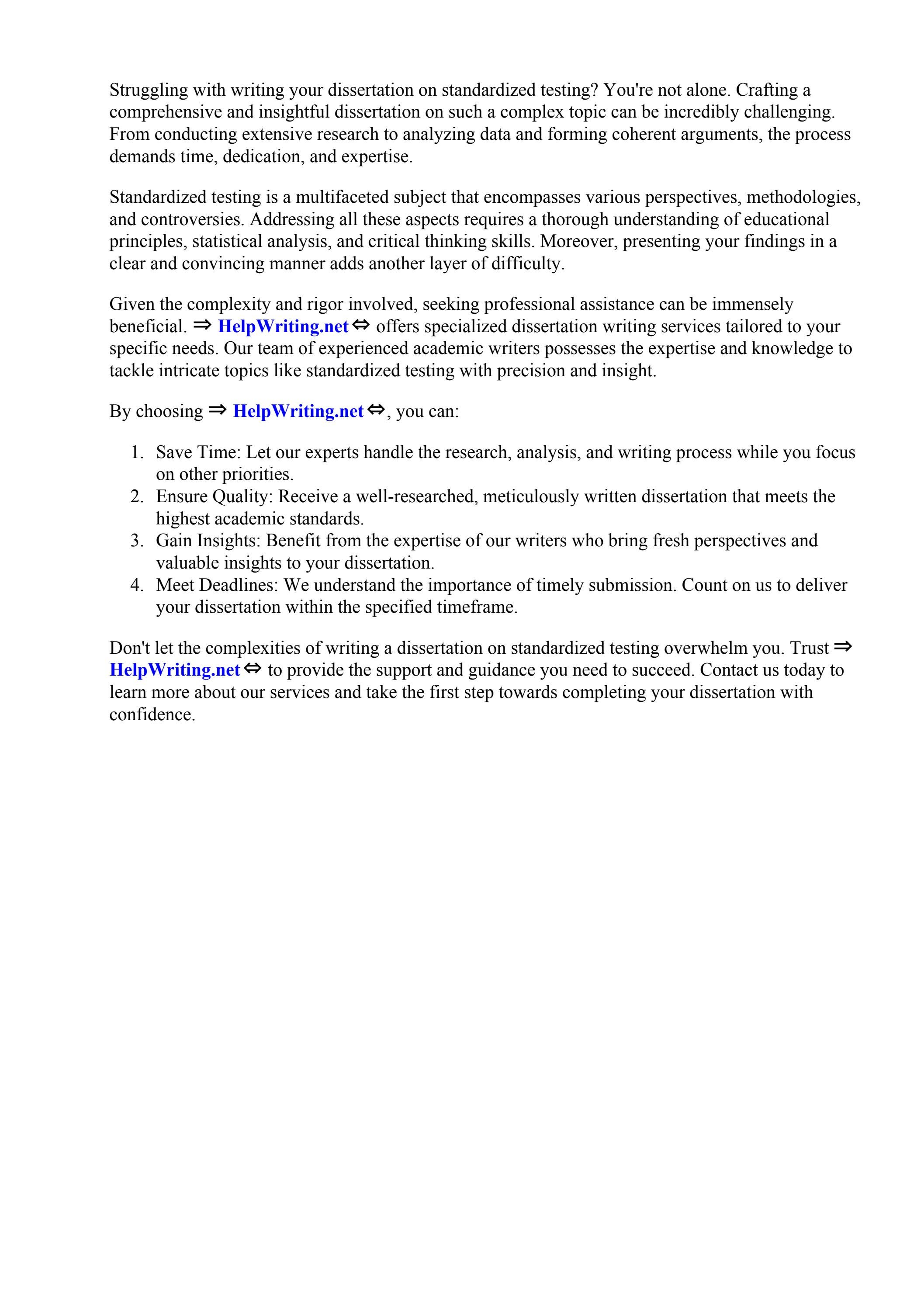 Dissertation On Standardized Testing By Tara Landry Issuu