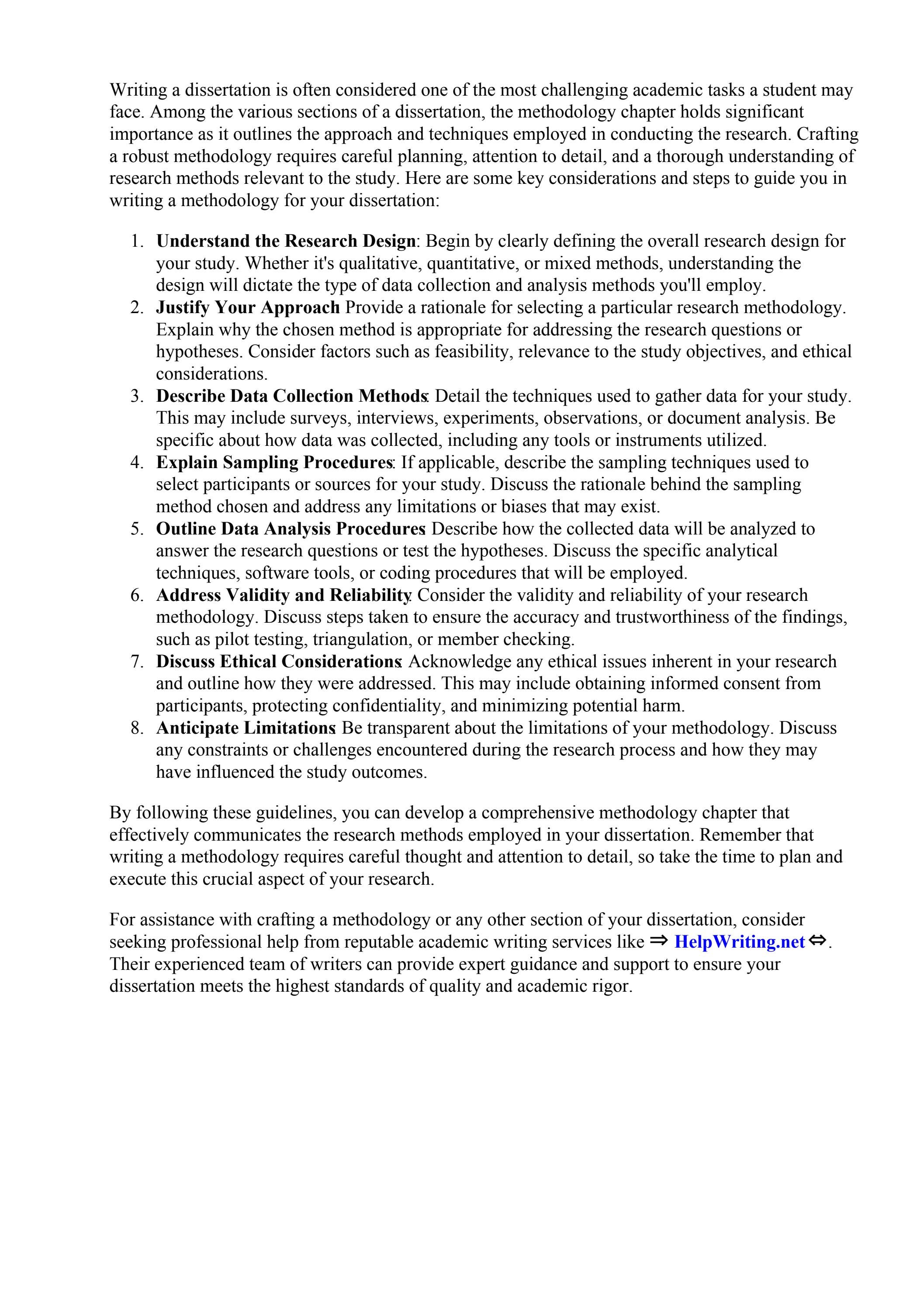 How To Write A Methodology For Your Dissertation by Jeanette Arthur - Issuu