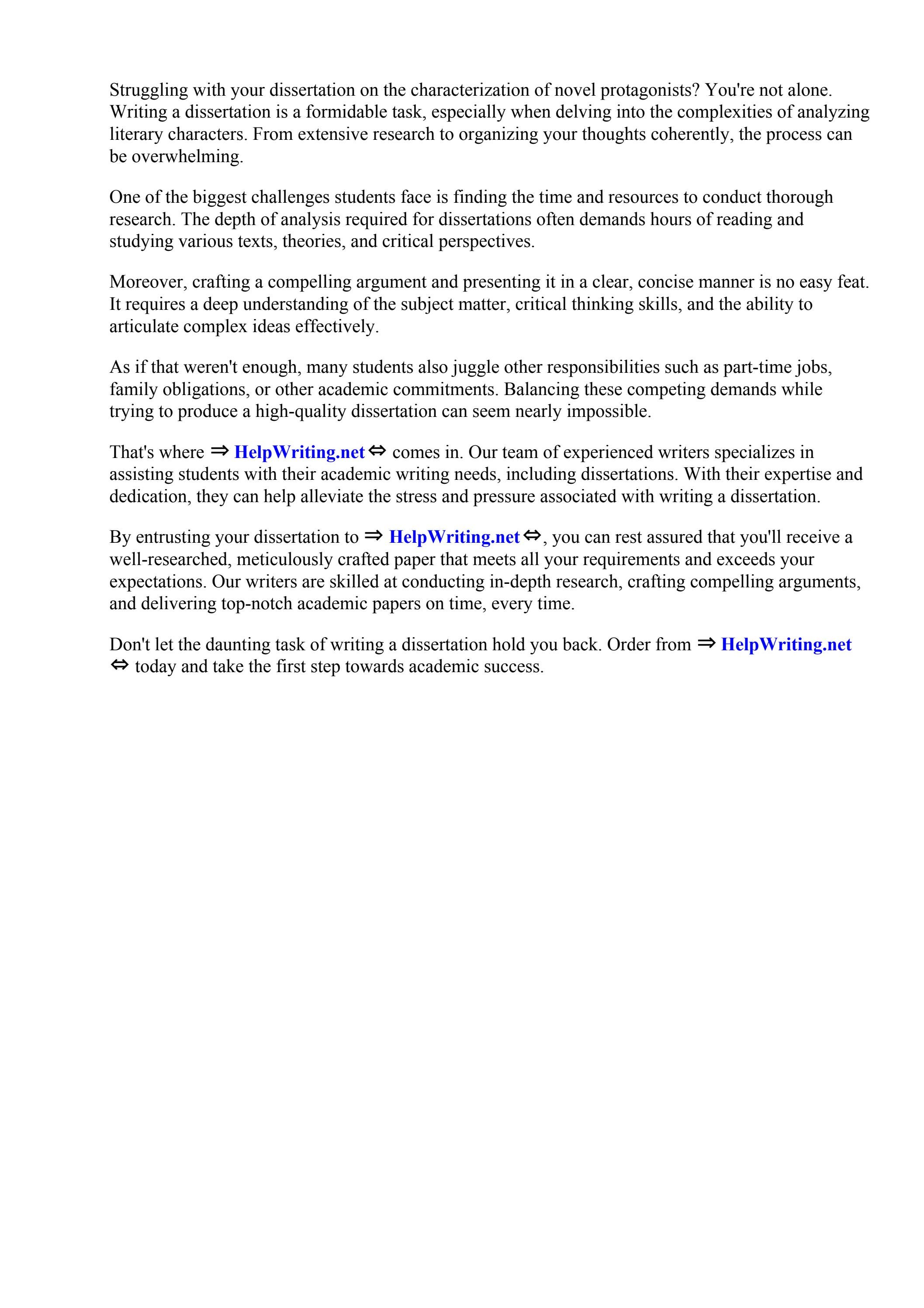 Intro Dissertation Le Personnage De Roman By Patricia Williams Issuu