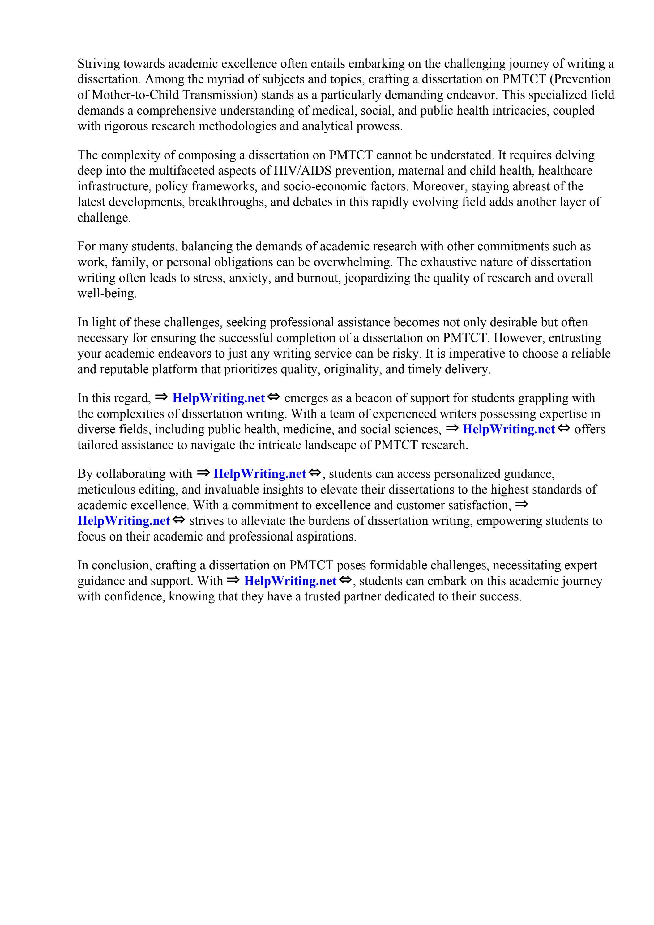 Dissertation On Pmtct by Sue Johnson - Issuu