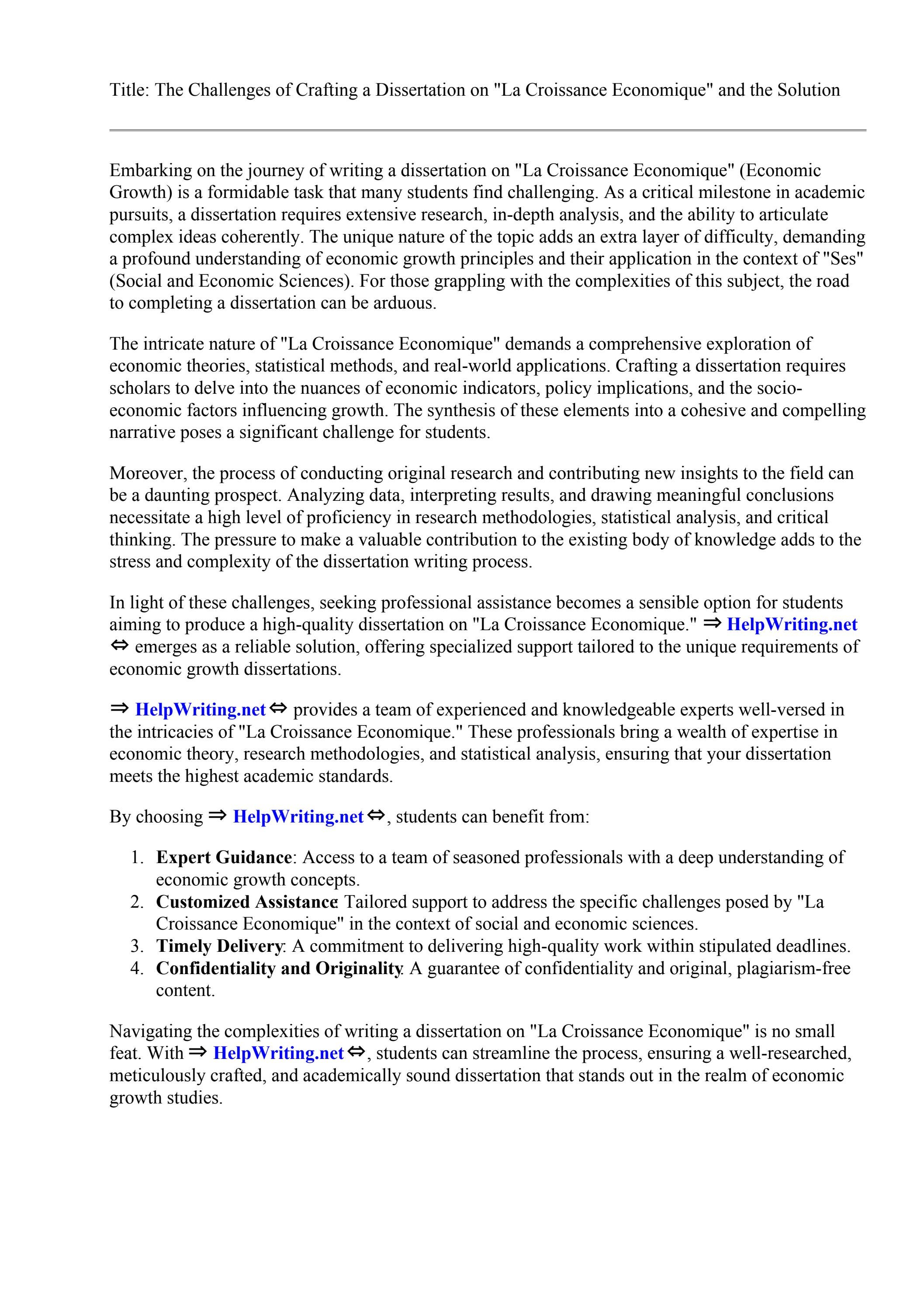 Dissertation Ses La Croissance Economique by Amanda Wesolowski - Issuu