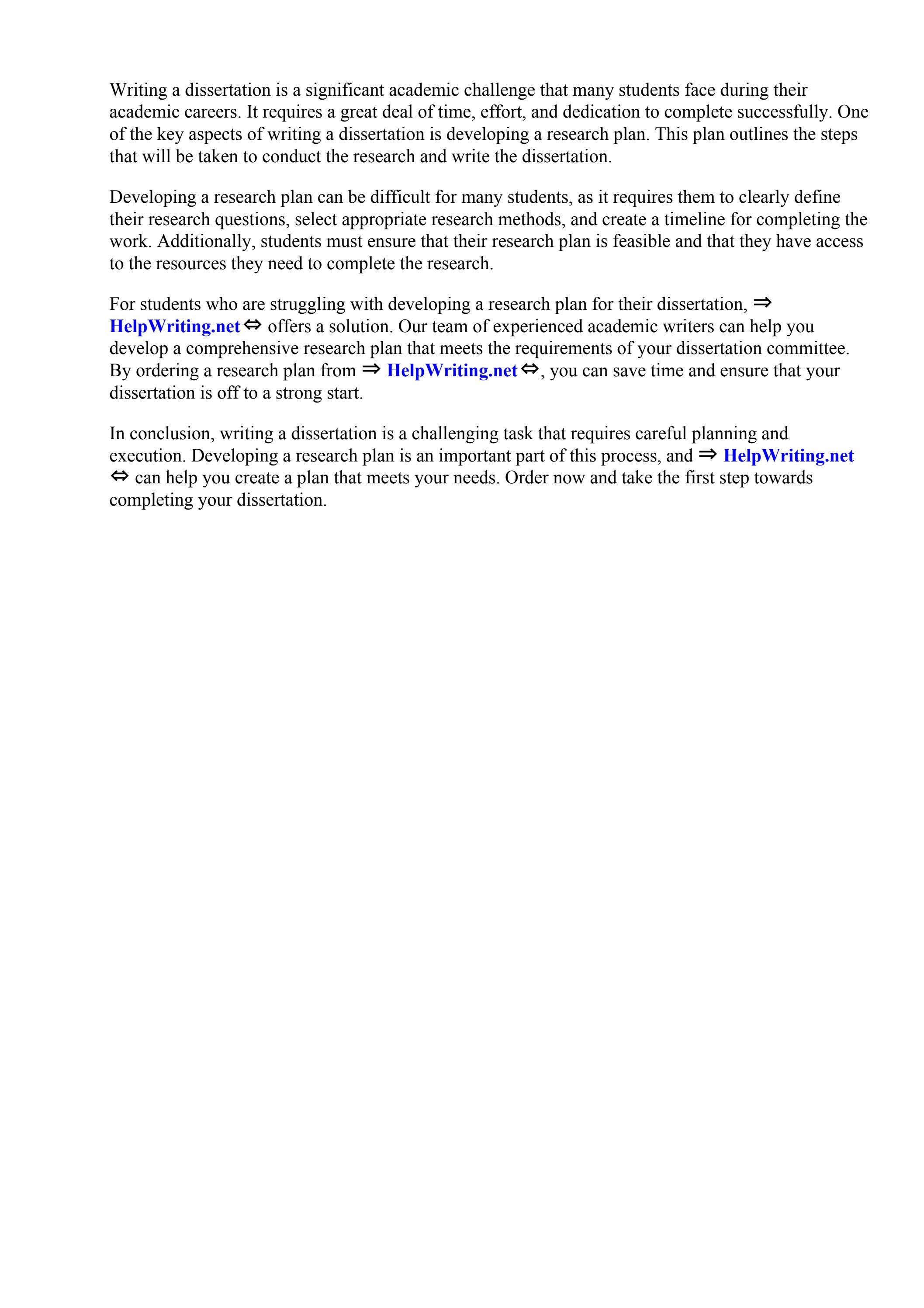 Dissertation Research Plan Template by Melissa Thomas - Issuu