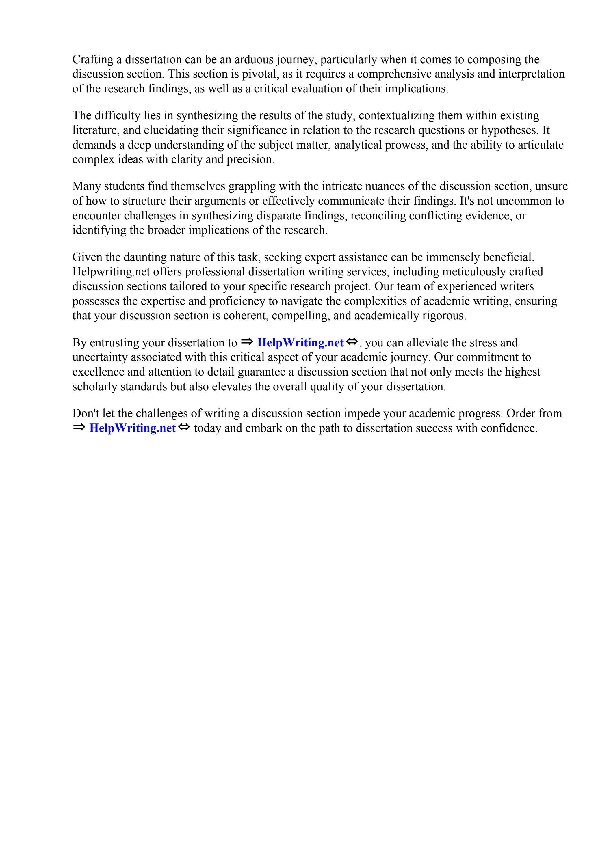 Dissertation Discussion Section Sample by Emily Martin - Issuu