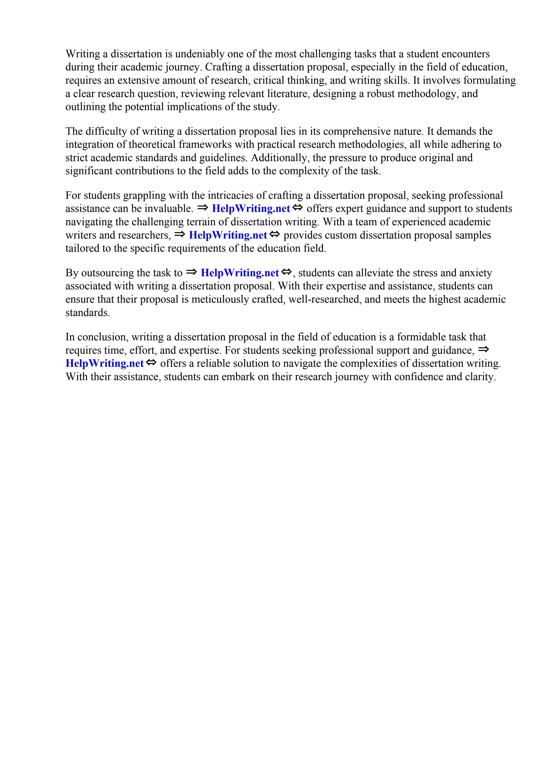 Dissertation Proposal Sample Education by Catherine Miller - Issuu