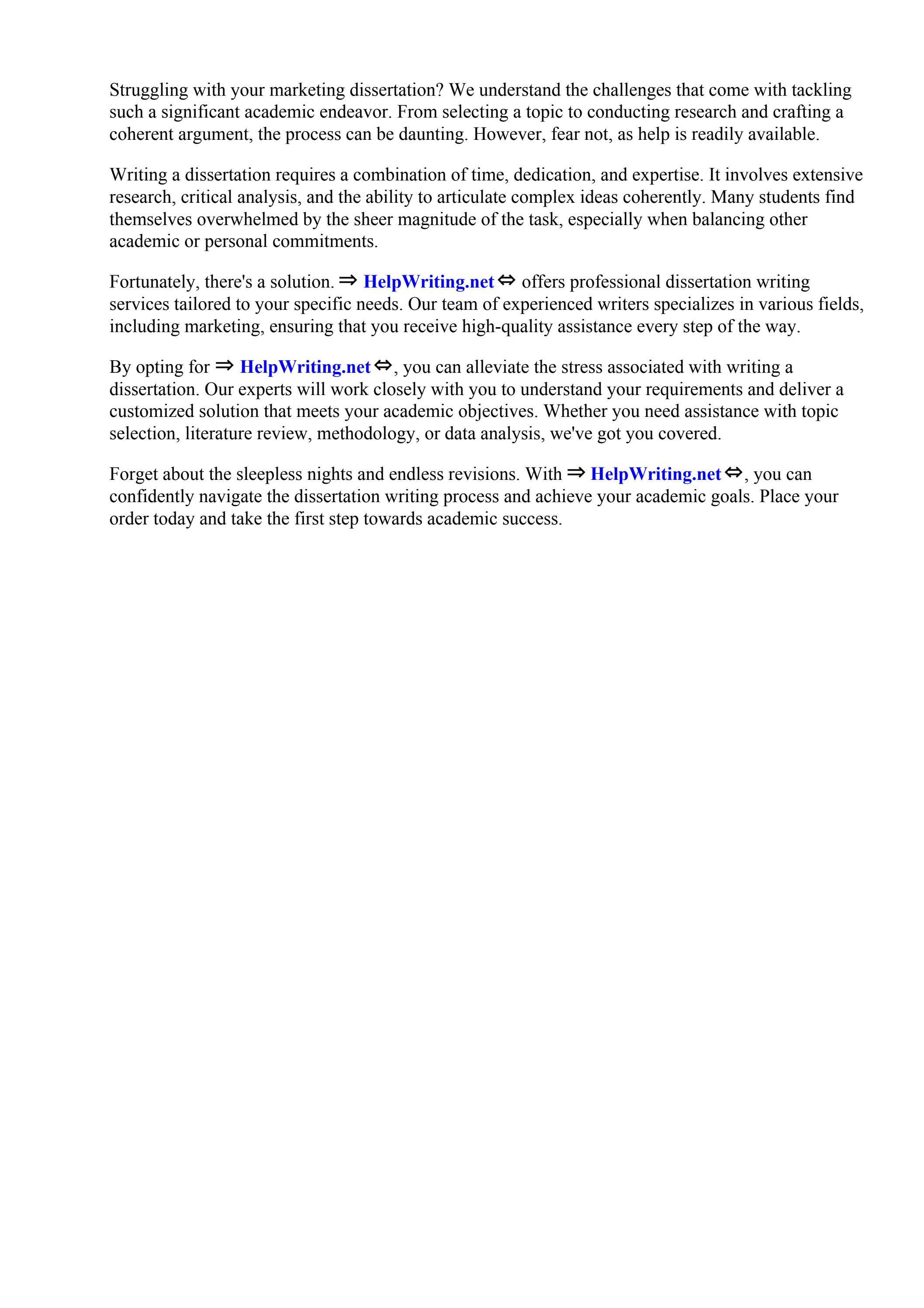 Marketing Dissertation Topics Examples by Lauren Sanders - Issuu