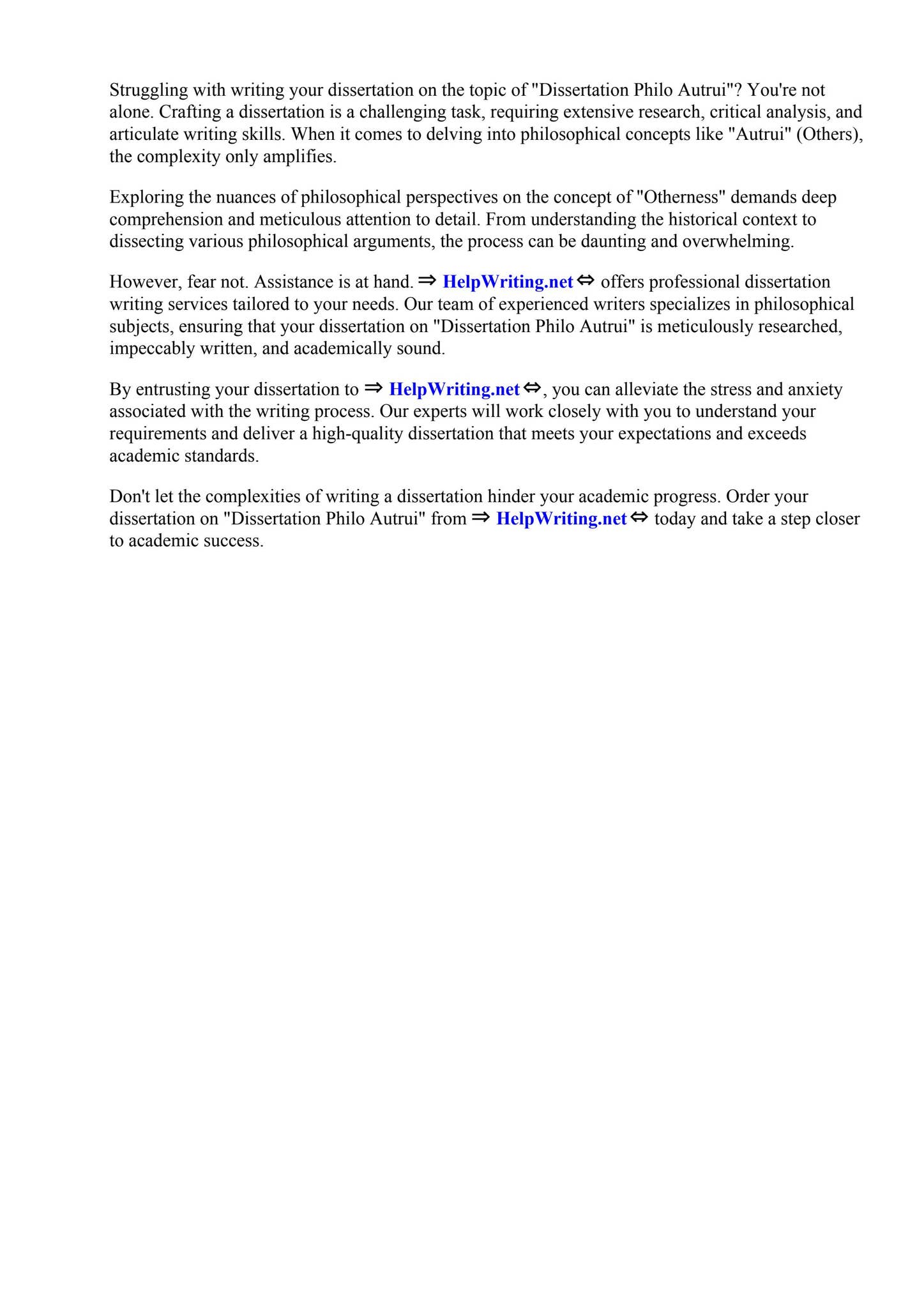 Dissertation Philo Autrui by Terese Jones - Issuu