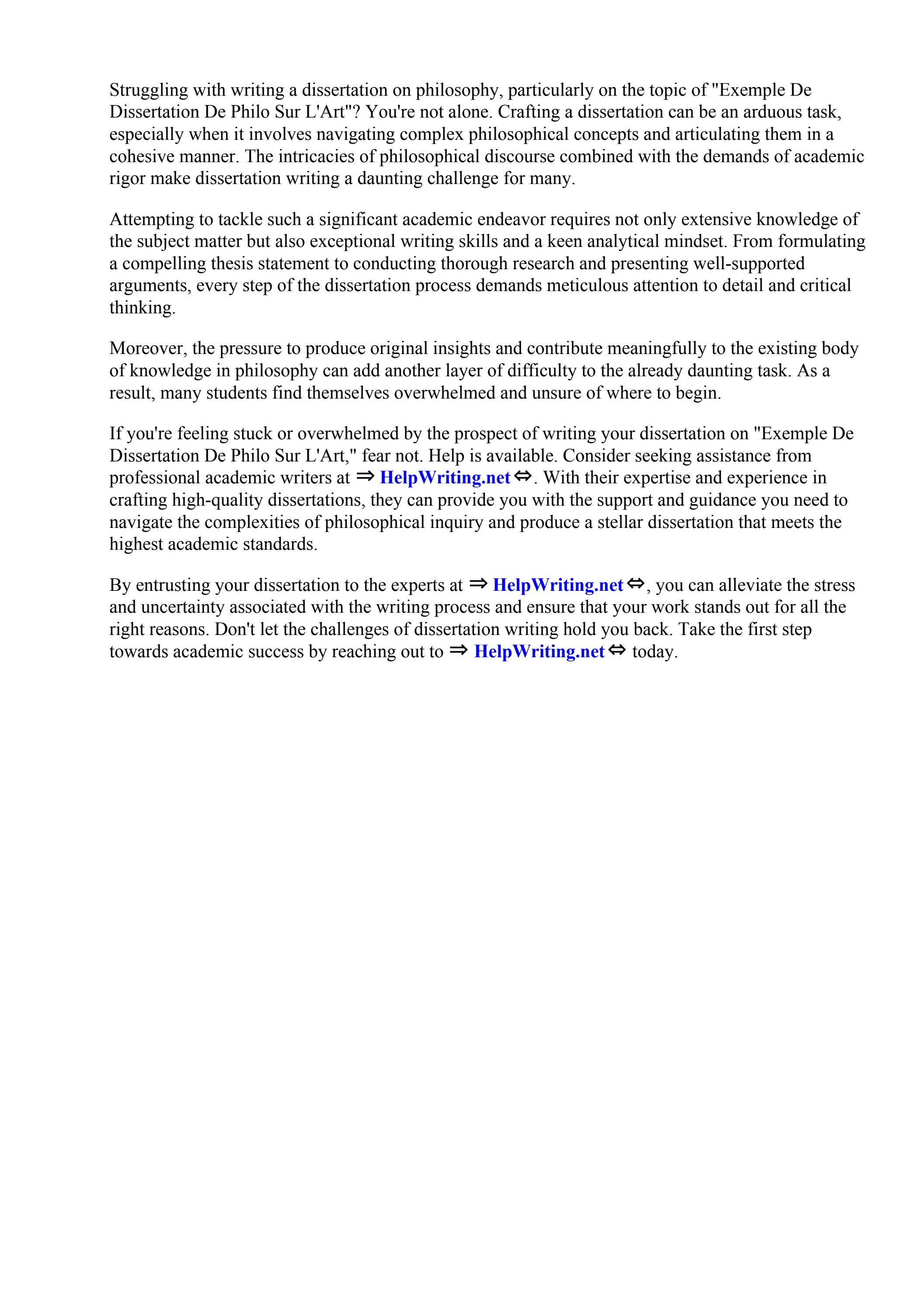 Exemple De Dissertation De Philo Sur Lart By Alyssa Stearns Issuu