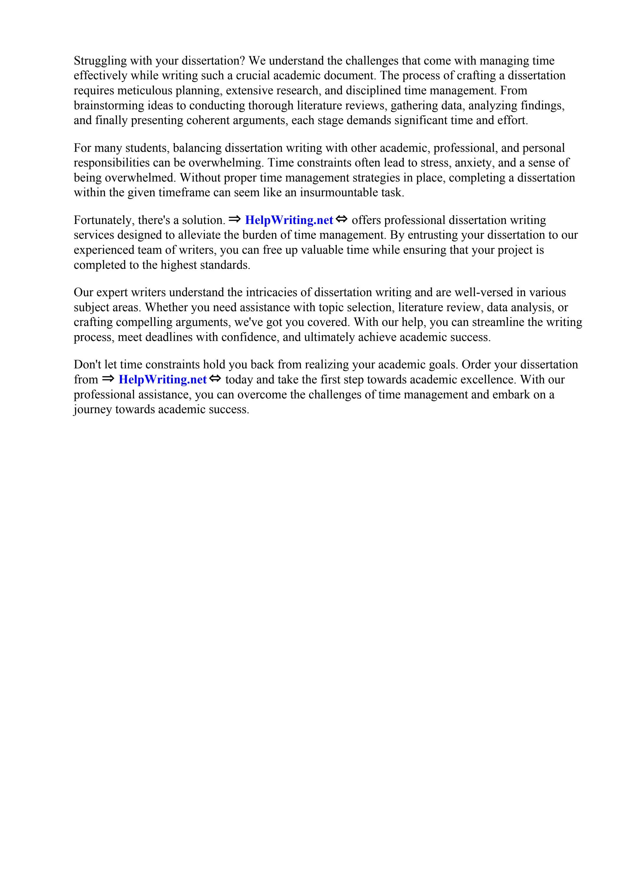 Dissertation Writing Time Management by Shelly Davis - Issuu