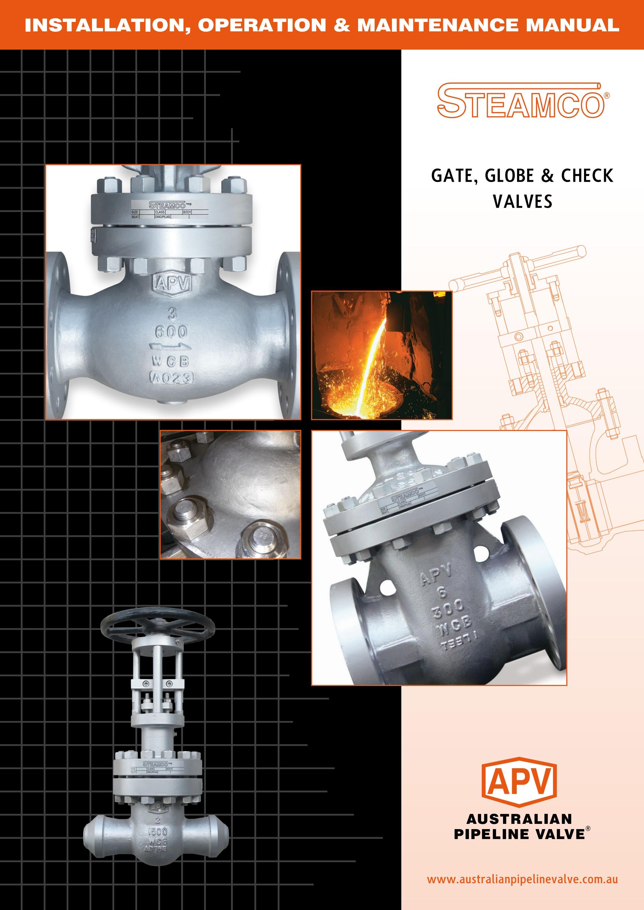 Steamco Gate Globe Check Valve IOM by Australian Valve Centre - Issuu