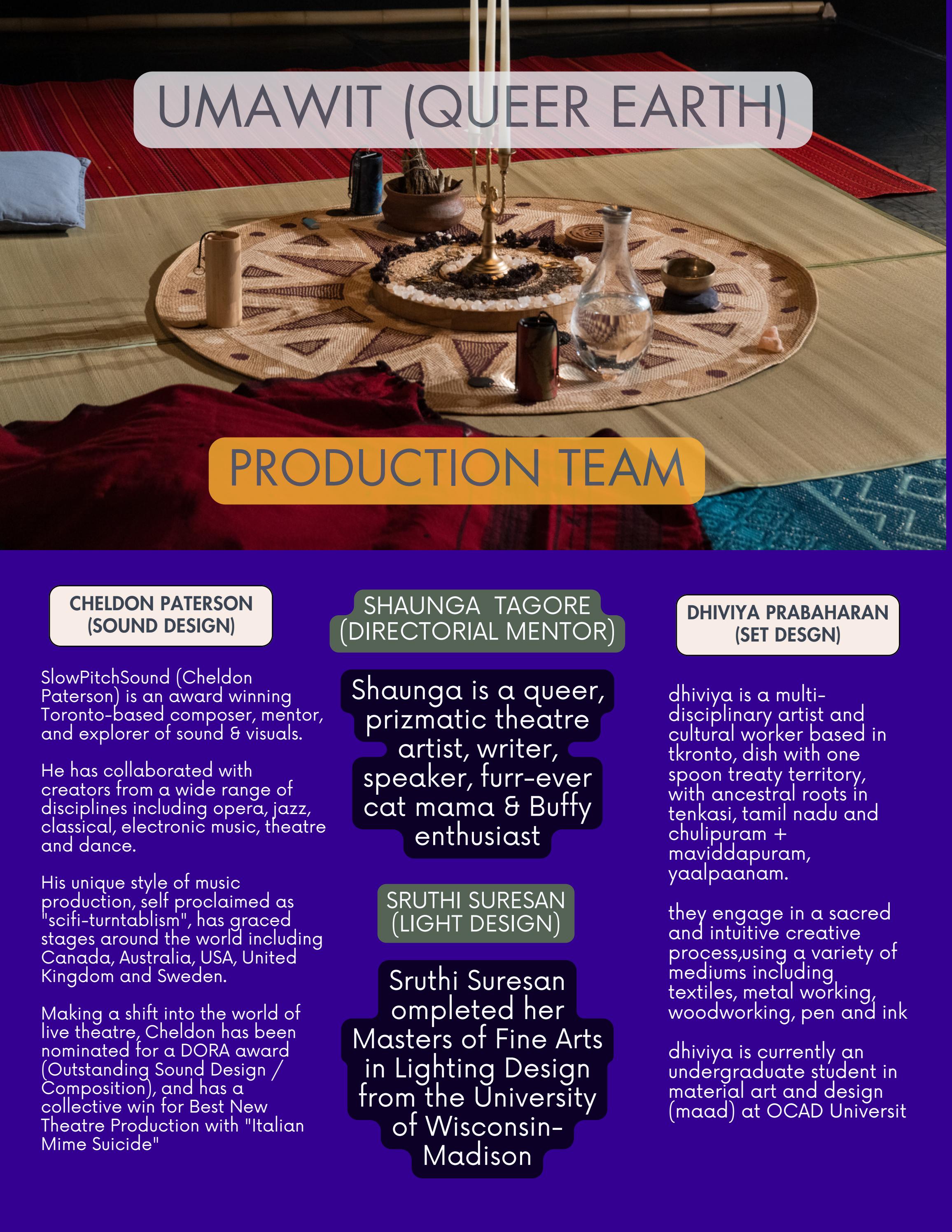 UMAWIT Queer Earth - Team Info by Greenhouse Theatre - Issuu