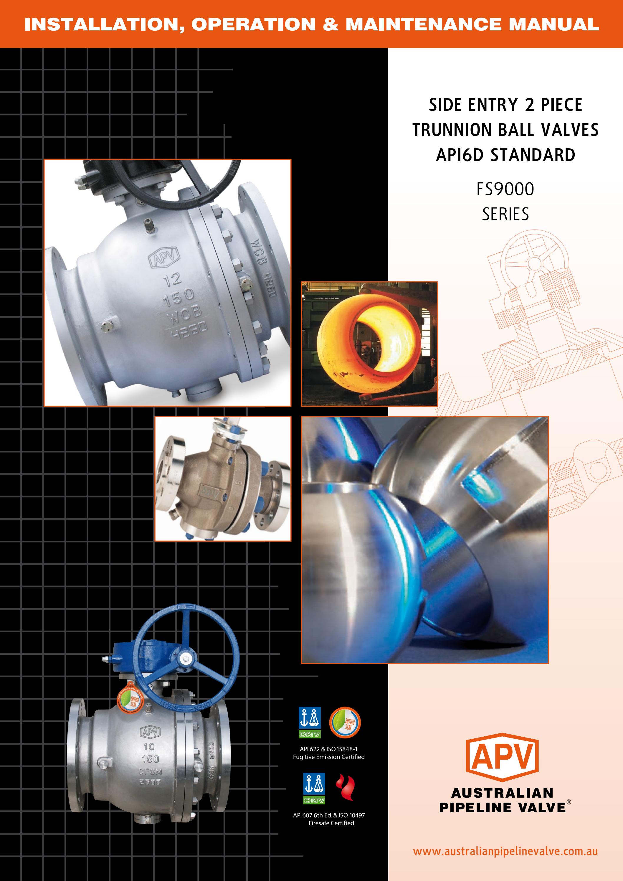 APV 2P TM Ball FS9000 IOM by Australian Valve Centre - Issuu