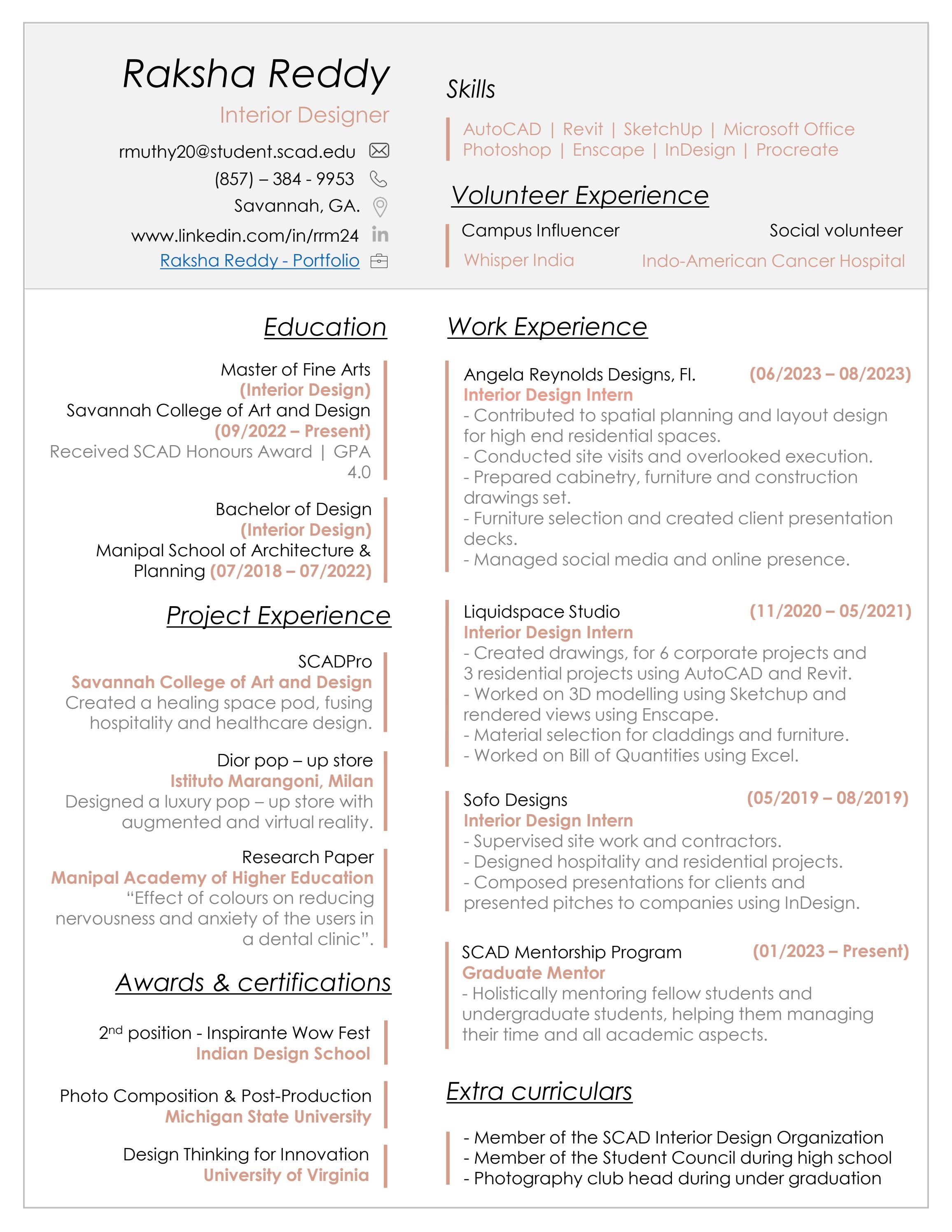 Raksha Reddy - Resume by Raksha Reddy - Issuu